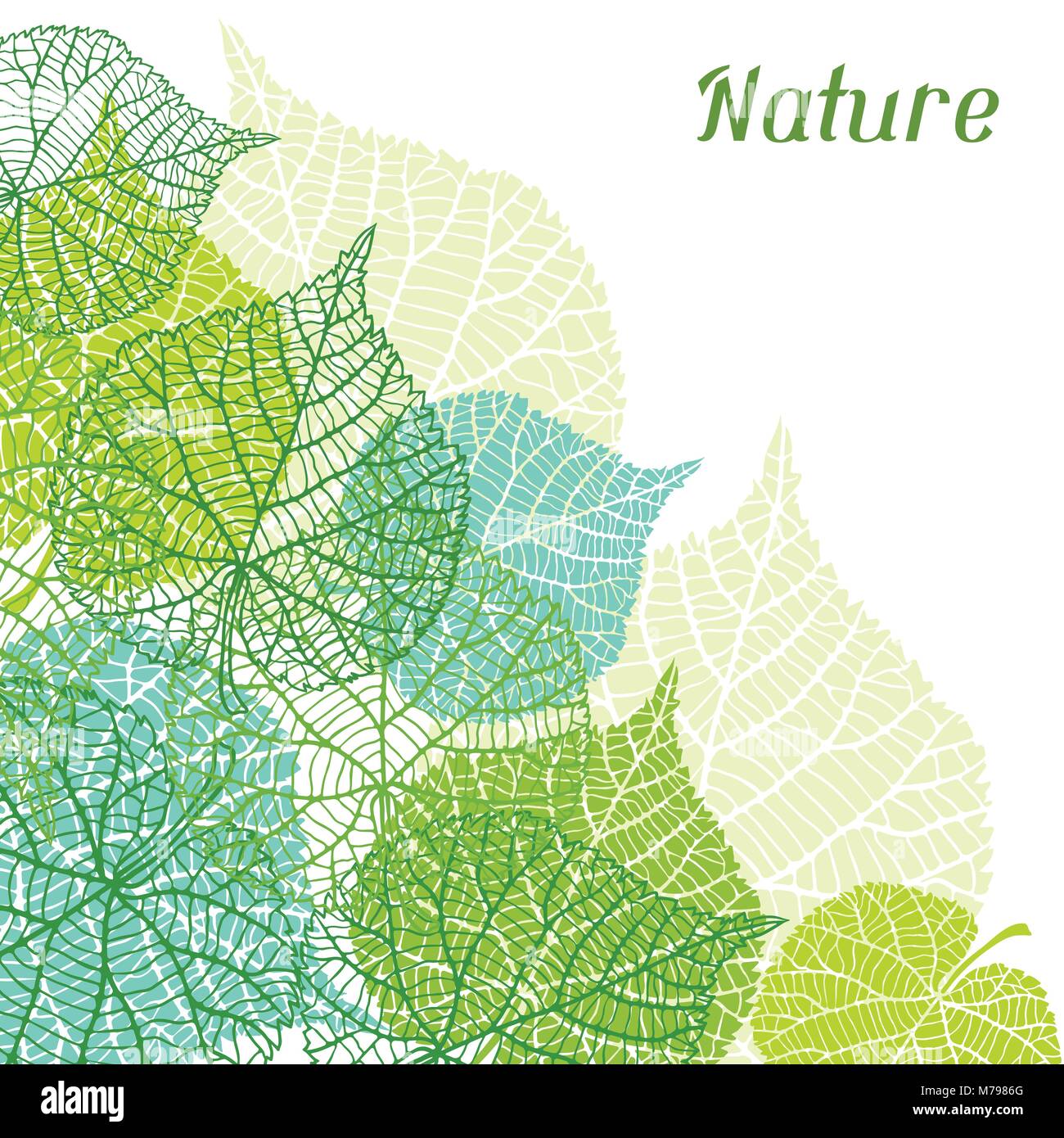 Background of stylized green leaves Stock Vector Image & Art - Alamy