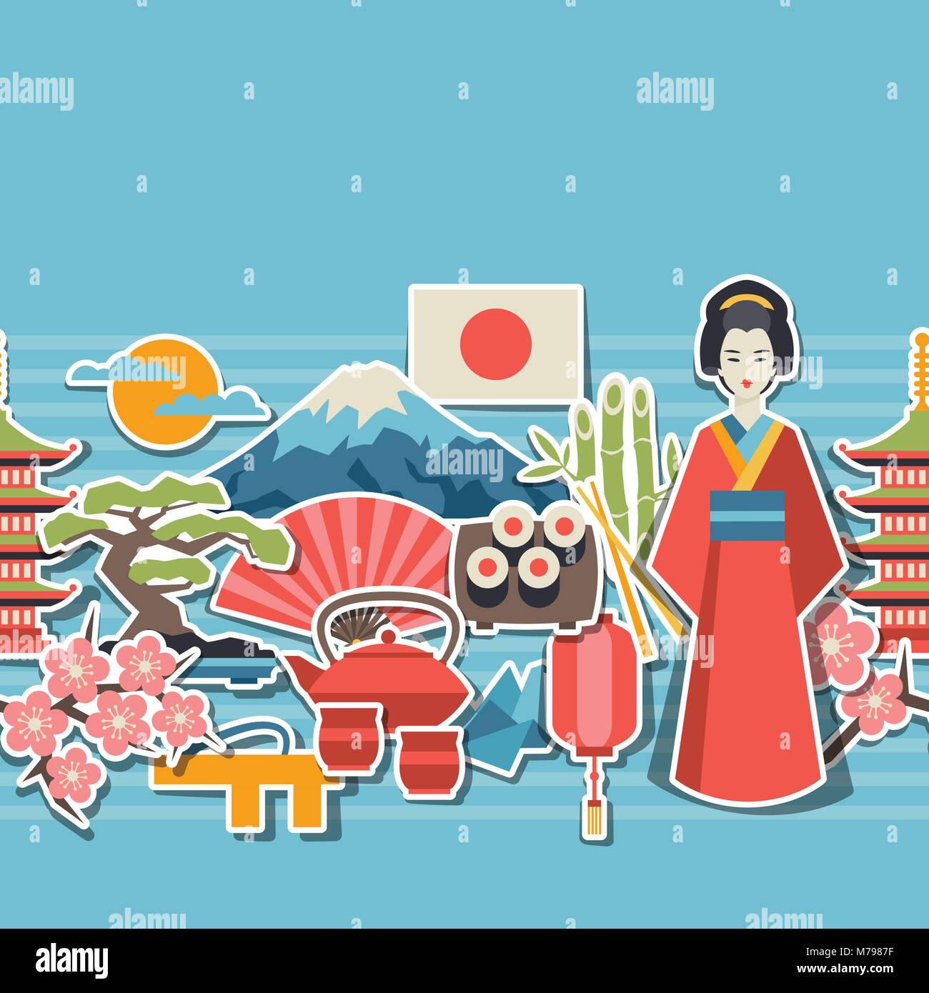 Japan paper lantern Stock Vector Images - Alamy