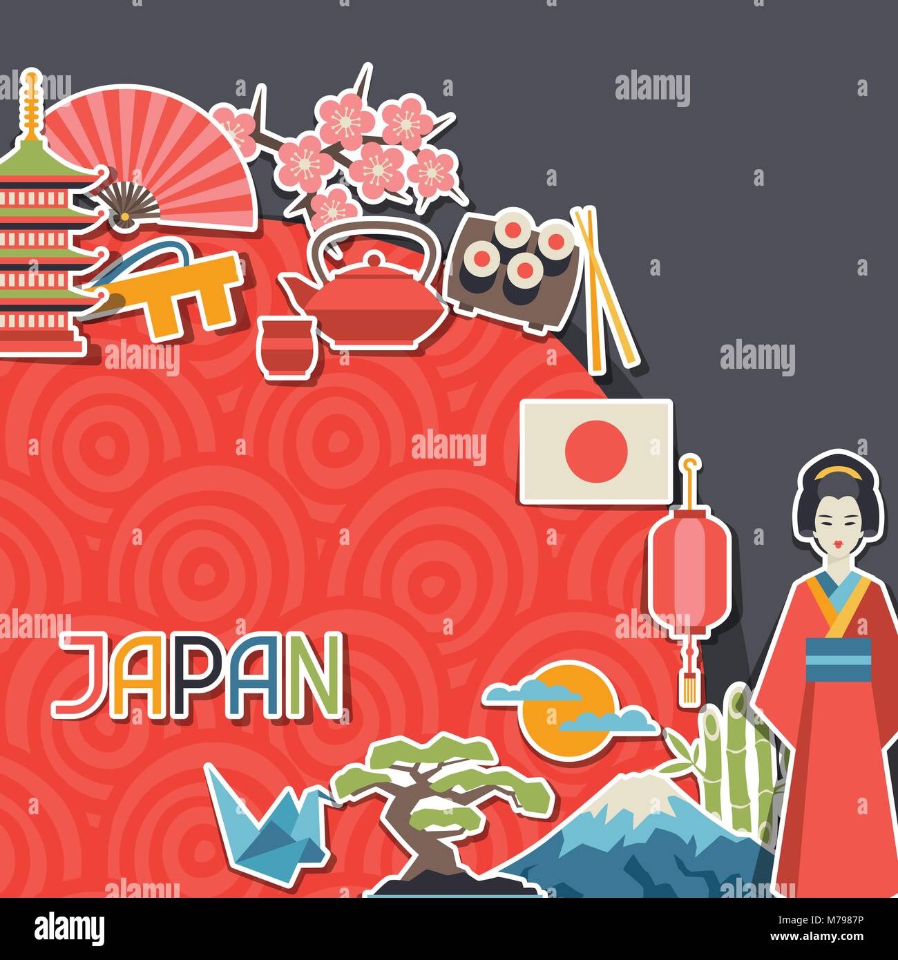 Japan background design Stock Vector Image & Art - Alamy