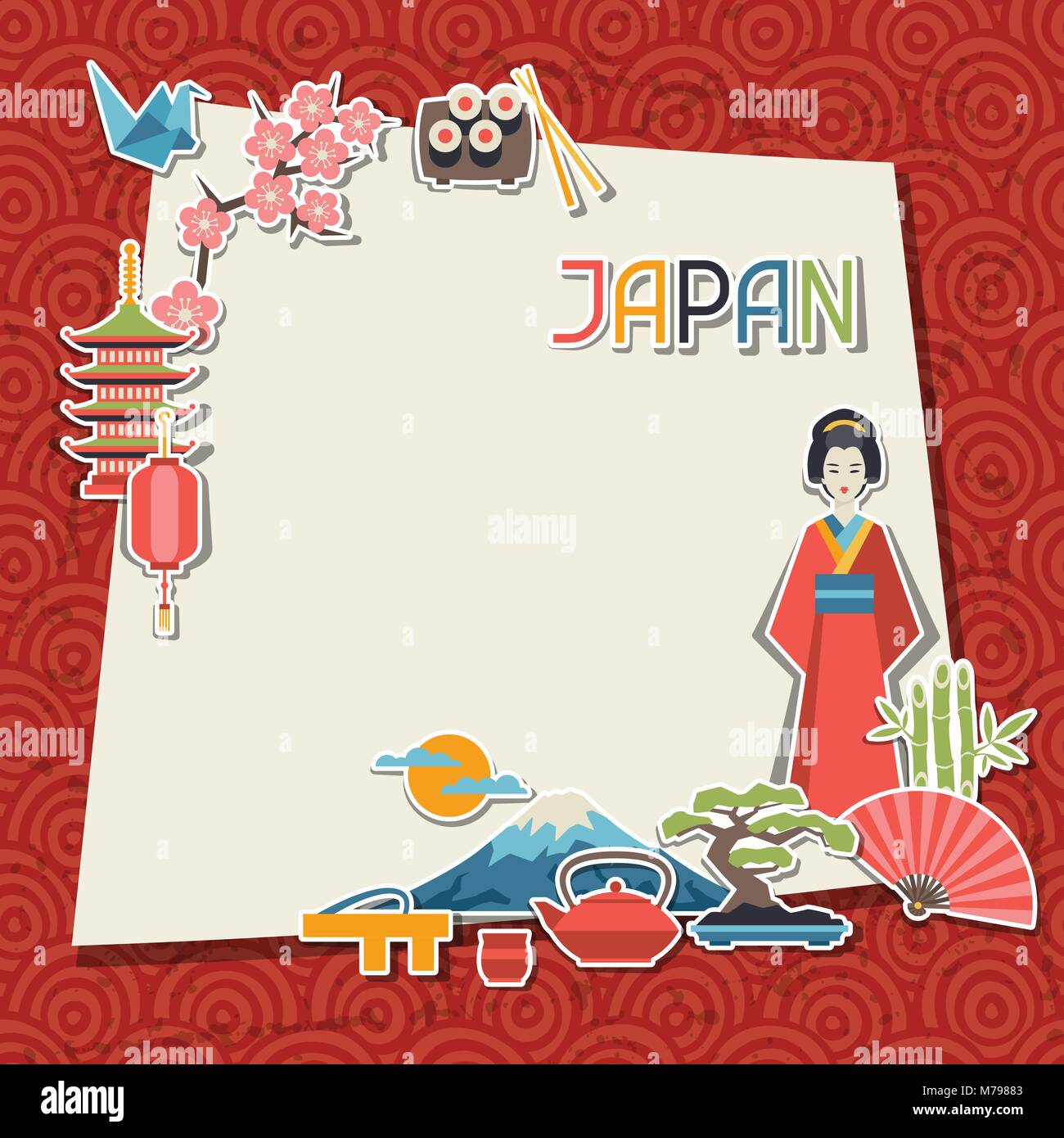 Japan background design Stock Vector Image & Art - Alamy