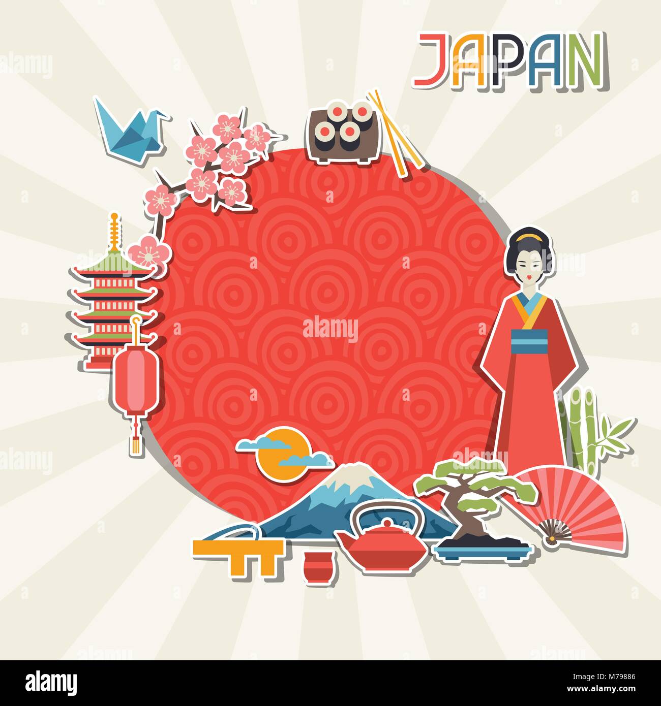 Japan background design Stock Vector Image & Art - Alamy