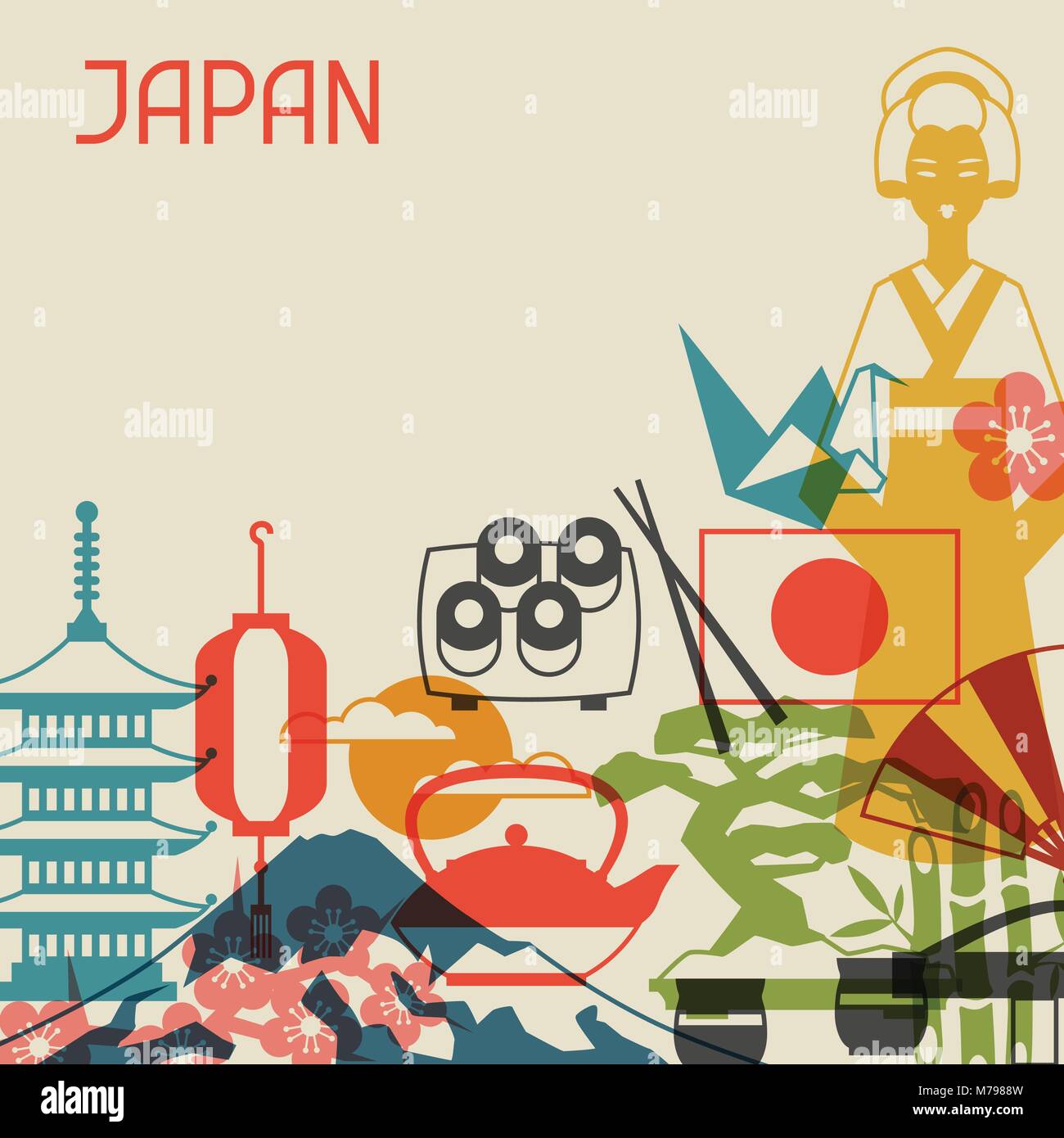 Japan background design Stock Vector Image & Art - Alamy