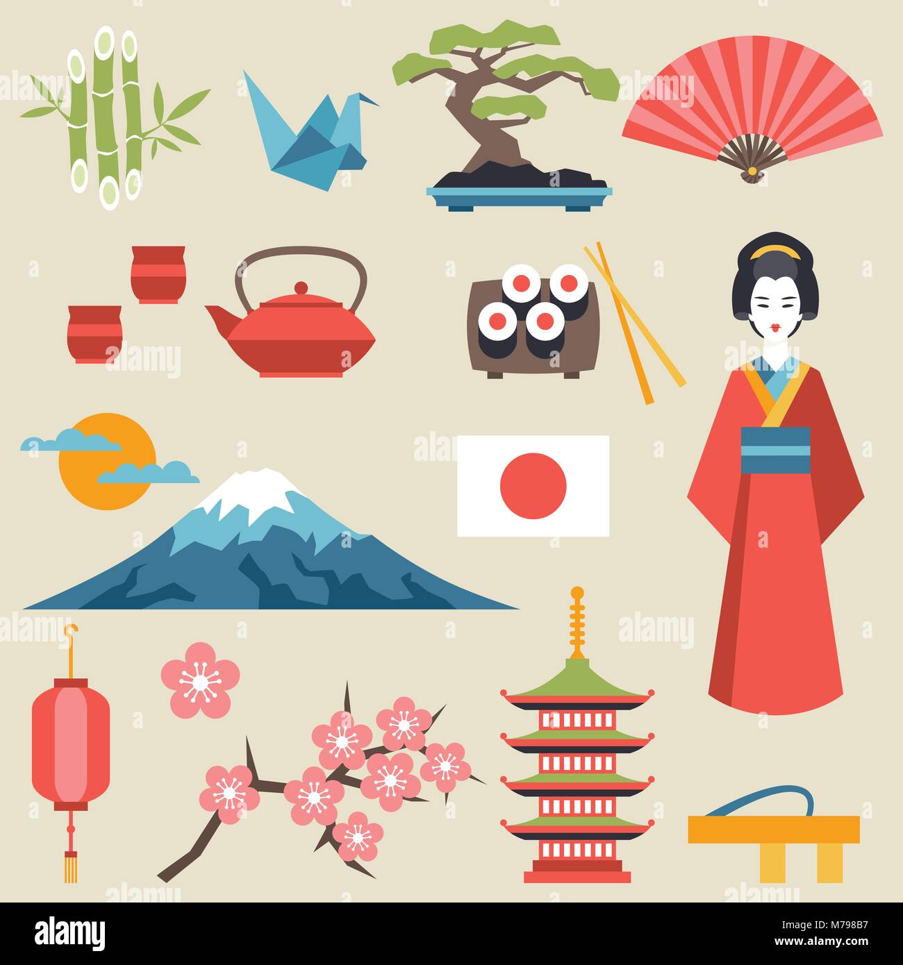 Japanese culture symbols hi-res stock photography and images - Alamy