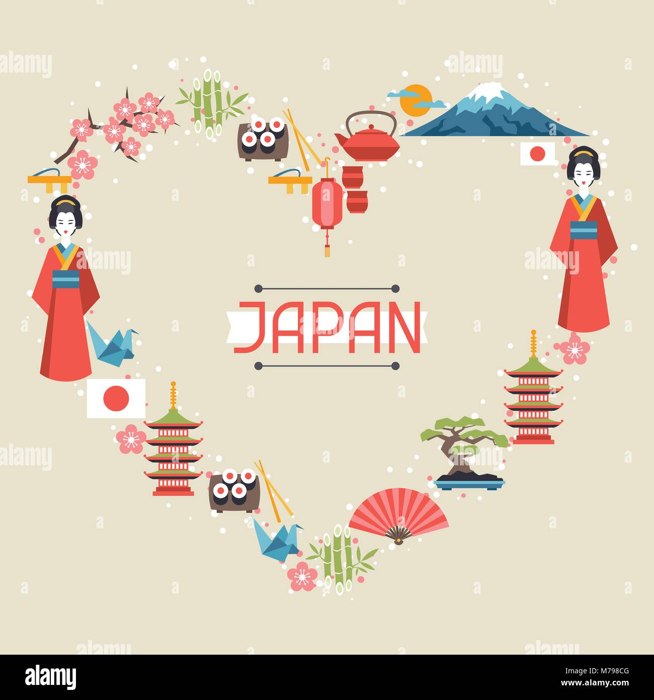 Japan culture poster icon vector hi-res stock photography and images ...