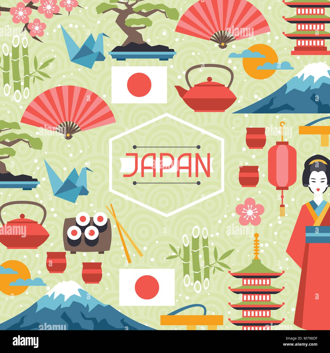 Japan background design Stock Vector Image & Art - Alamy