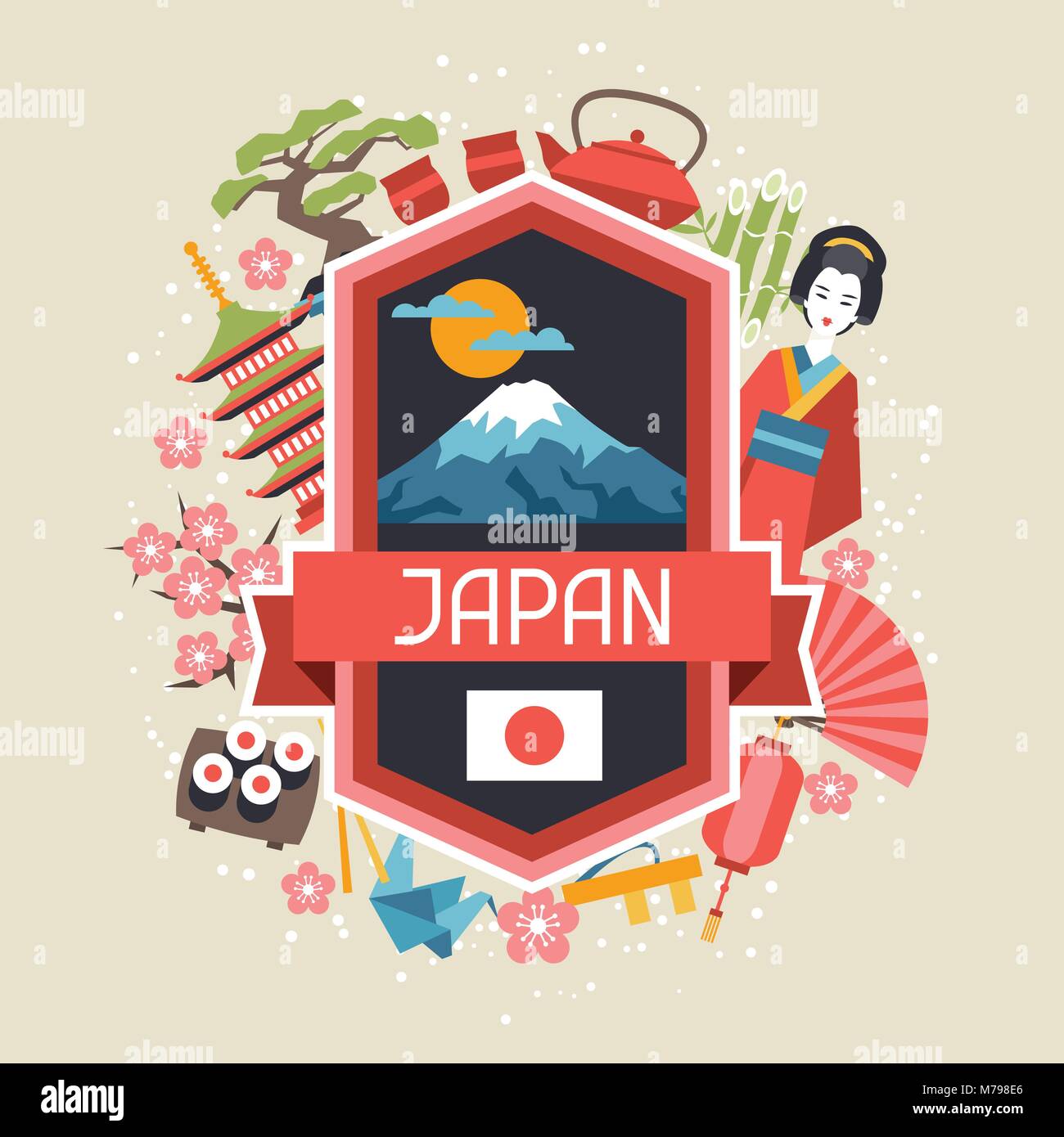 Japan culture poster icon vector hi-res stock photography and images ...