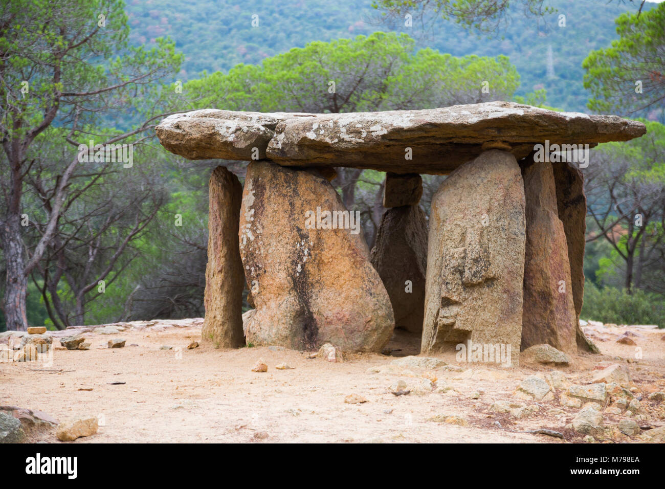 Dolmen de Pedra Gentil in Catalonia in Spain Stock Photo - Alamy