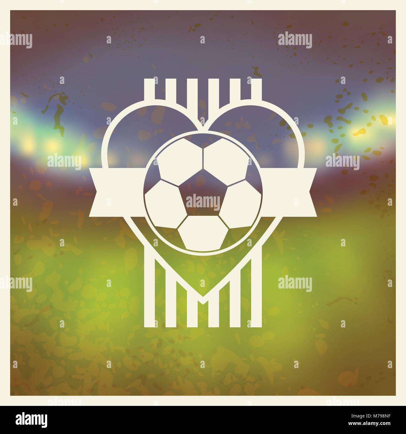 Sports label with soccer symbols Stock Vector Image & Art - Alamy