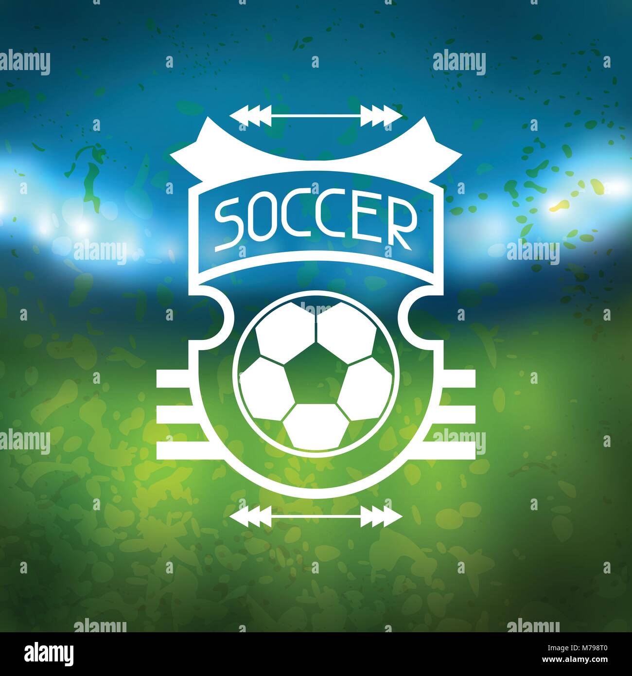 Sports label with soccer symbols Stock Vector Image & Art - Alamy