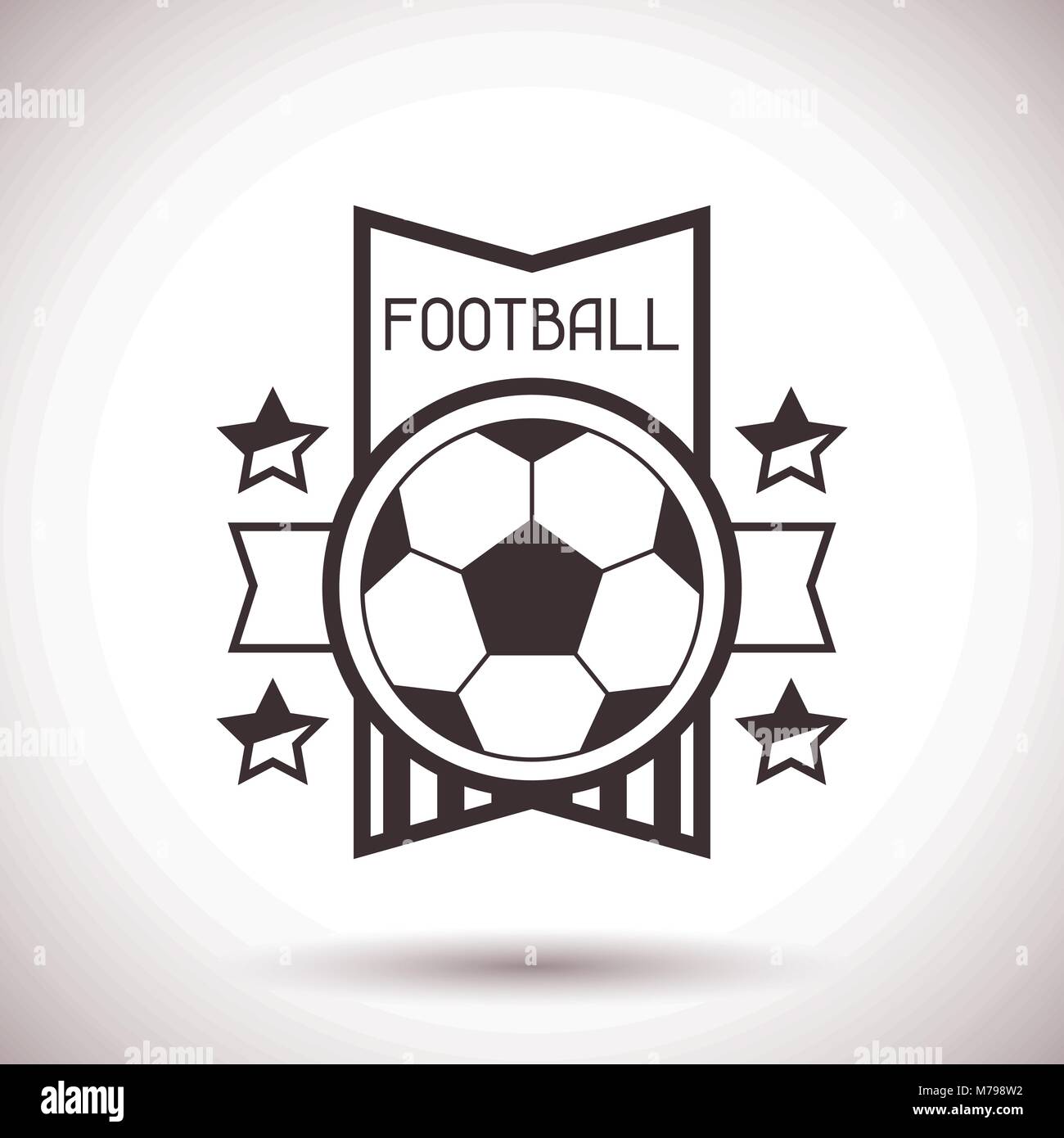Sports label with football symbols Stock Vector Image & Art - Alamy