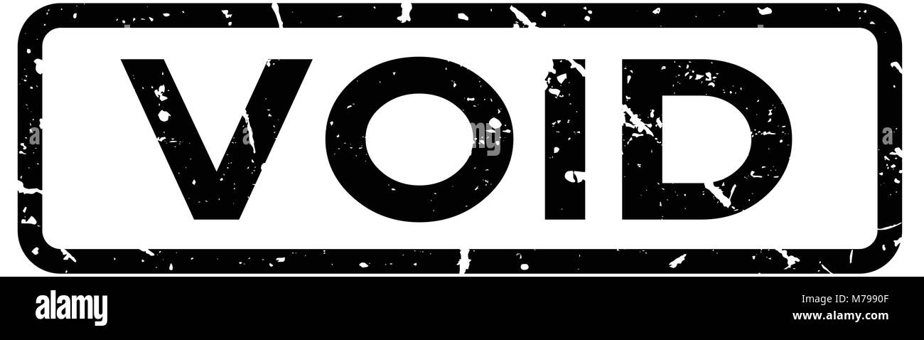 Grunge black void square rubber seal stamp on white background Stock ...
