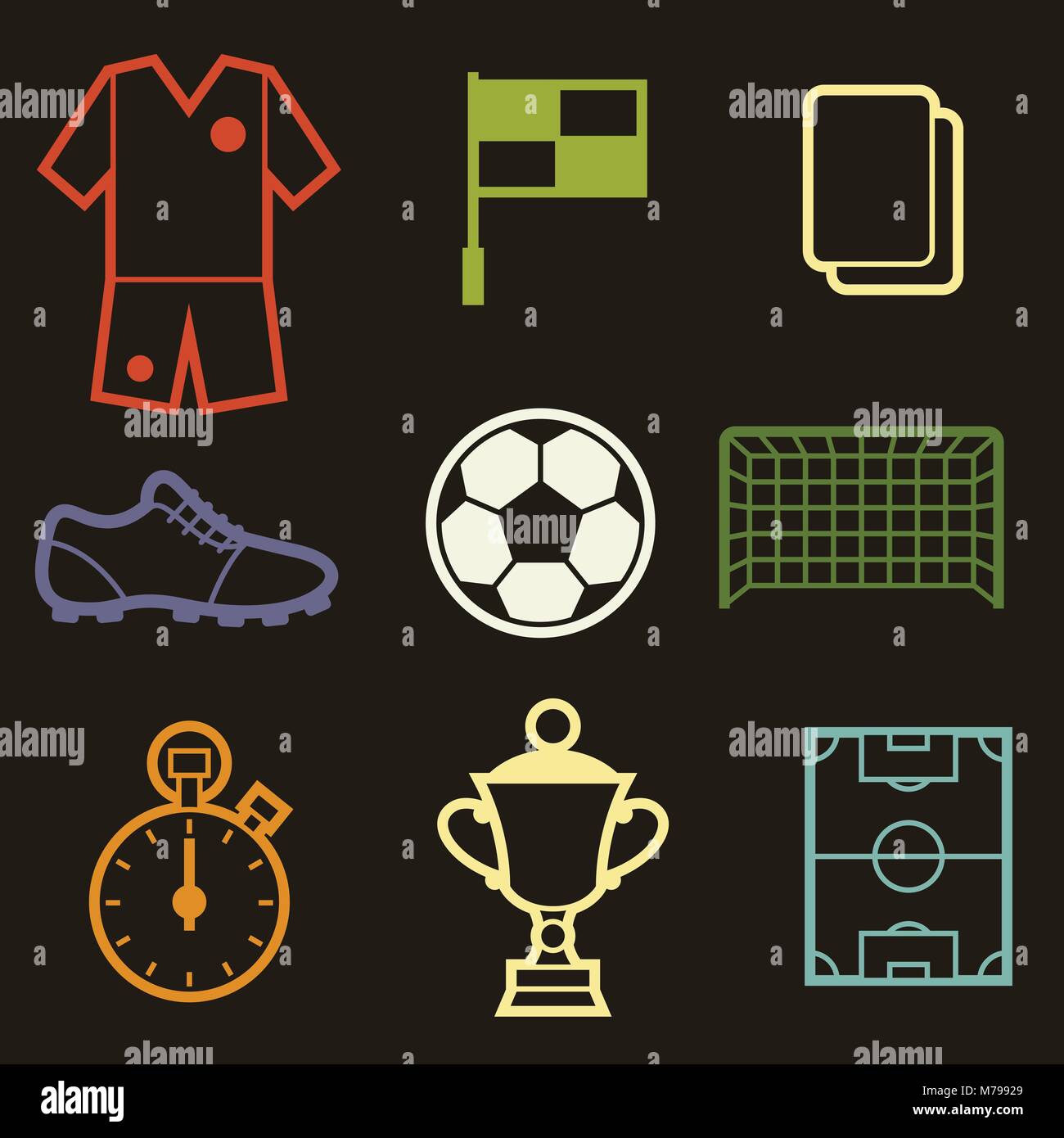 Team group trophy football Stock Vector Images - Alamy