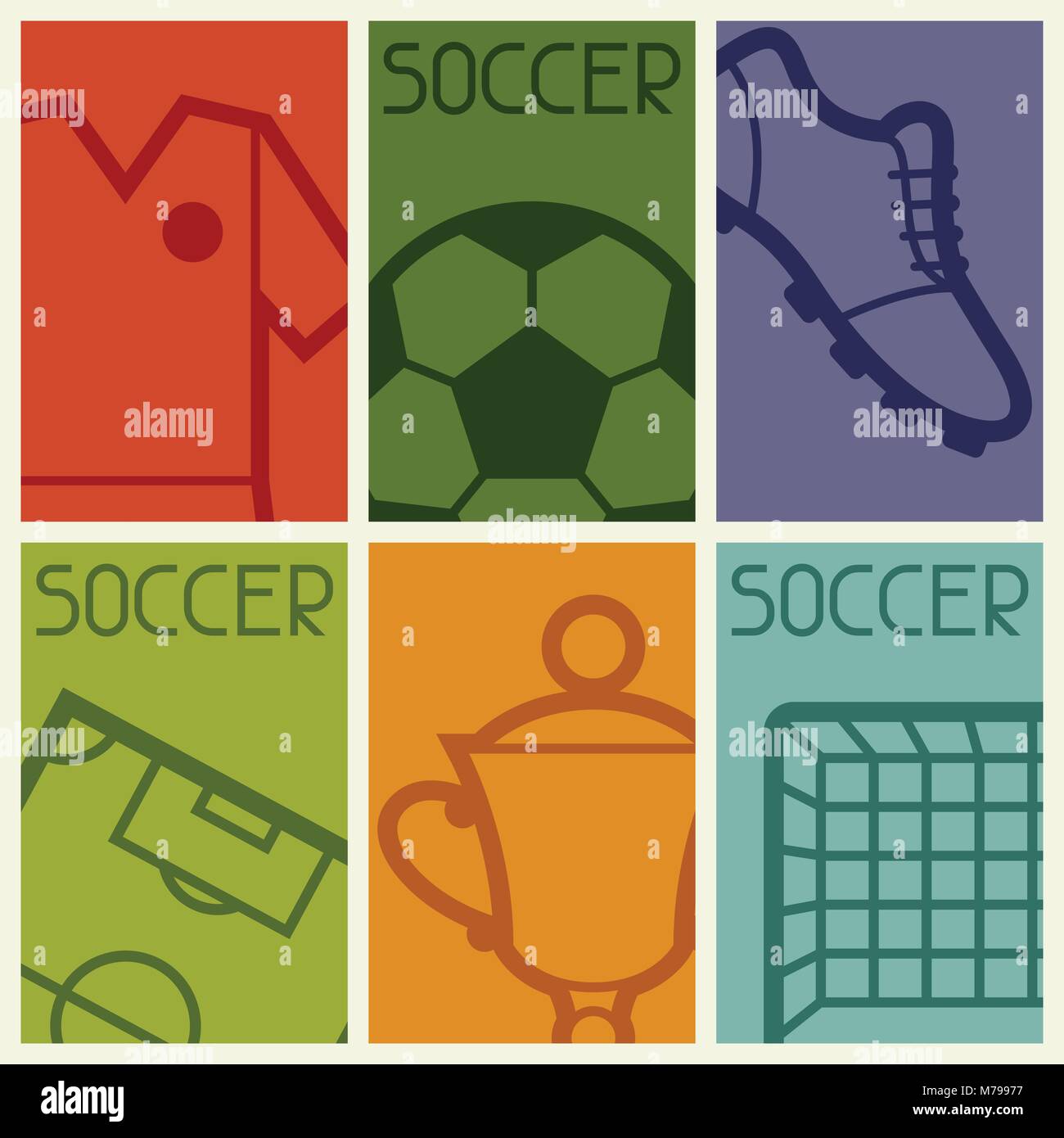 Sports background with soccer football symbols Stock Vector Image & Art ...