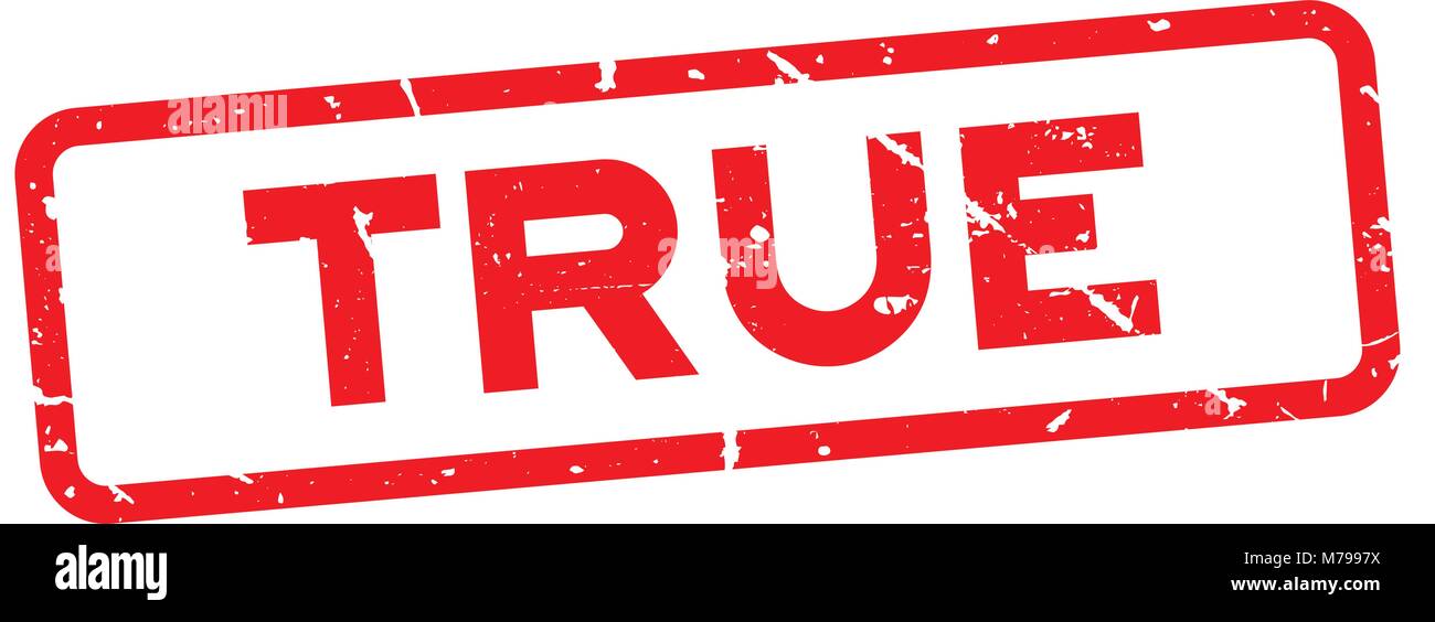 Grunge red true wording square rubber seal stamp on white background Stock Vector Image & Art ...