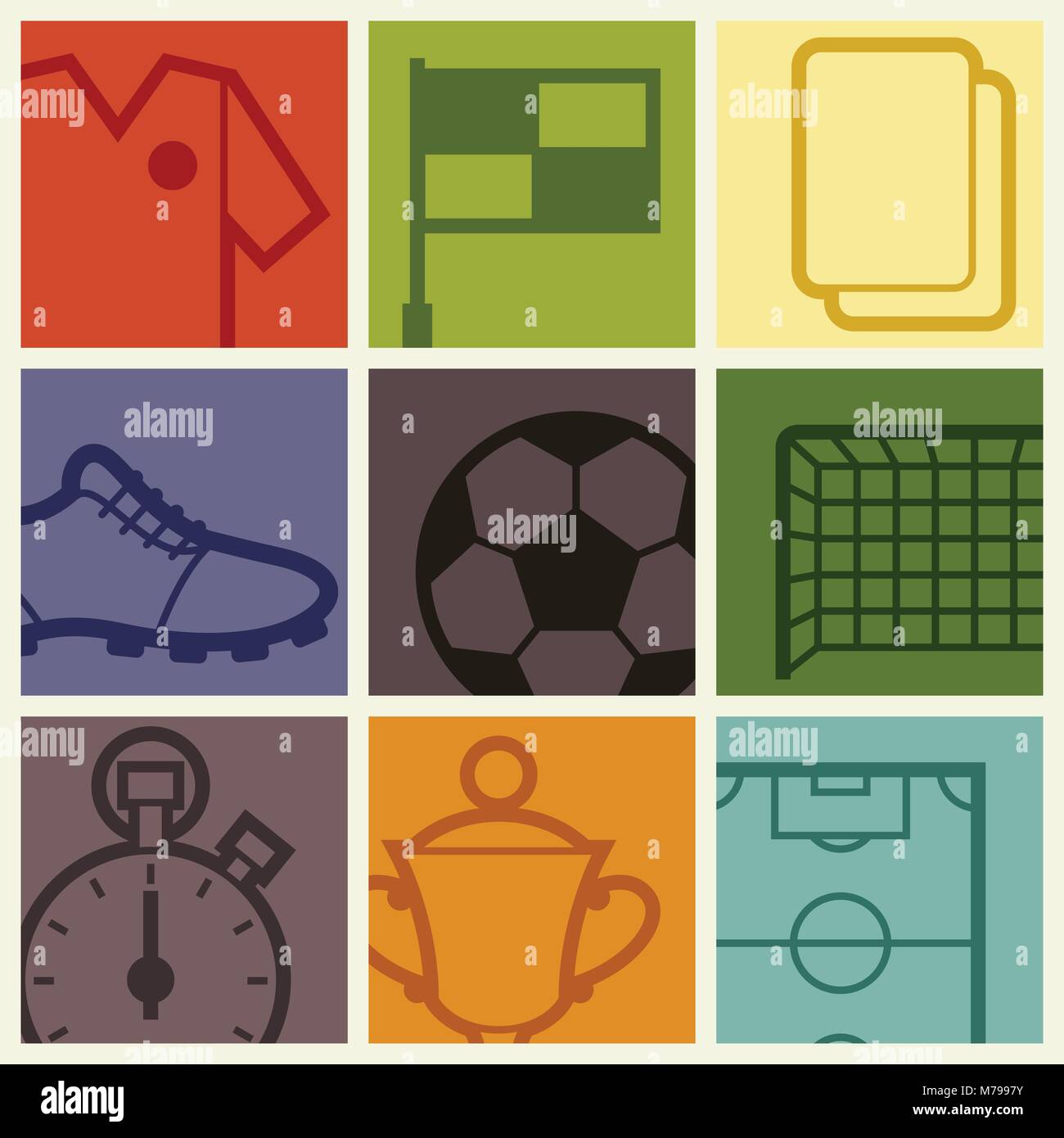 Sports background with soccer football symbols Stock Vector Image & Art ...