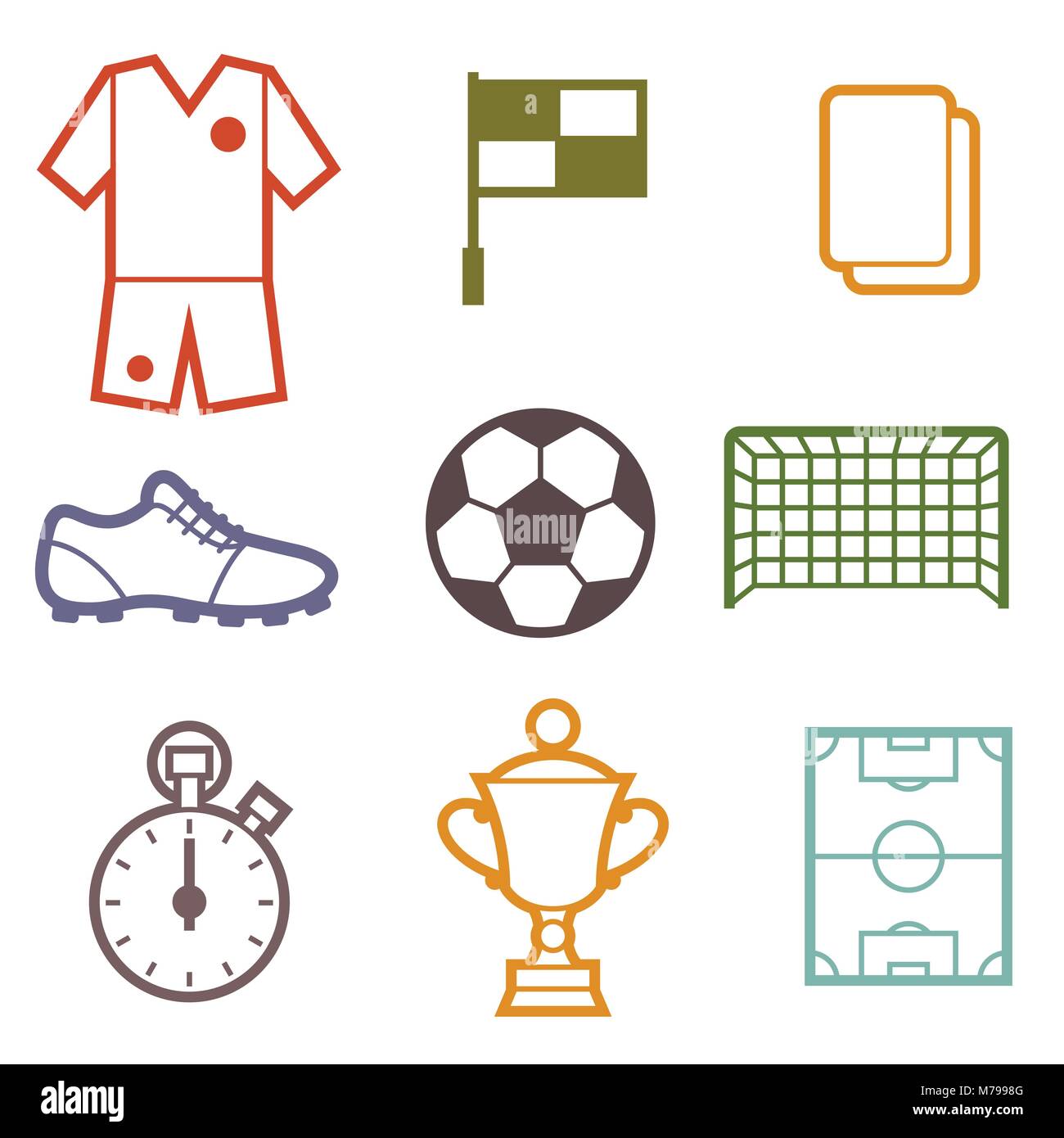 Set of sports soccer football symbols Stock Vector Image & Art - Alamy