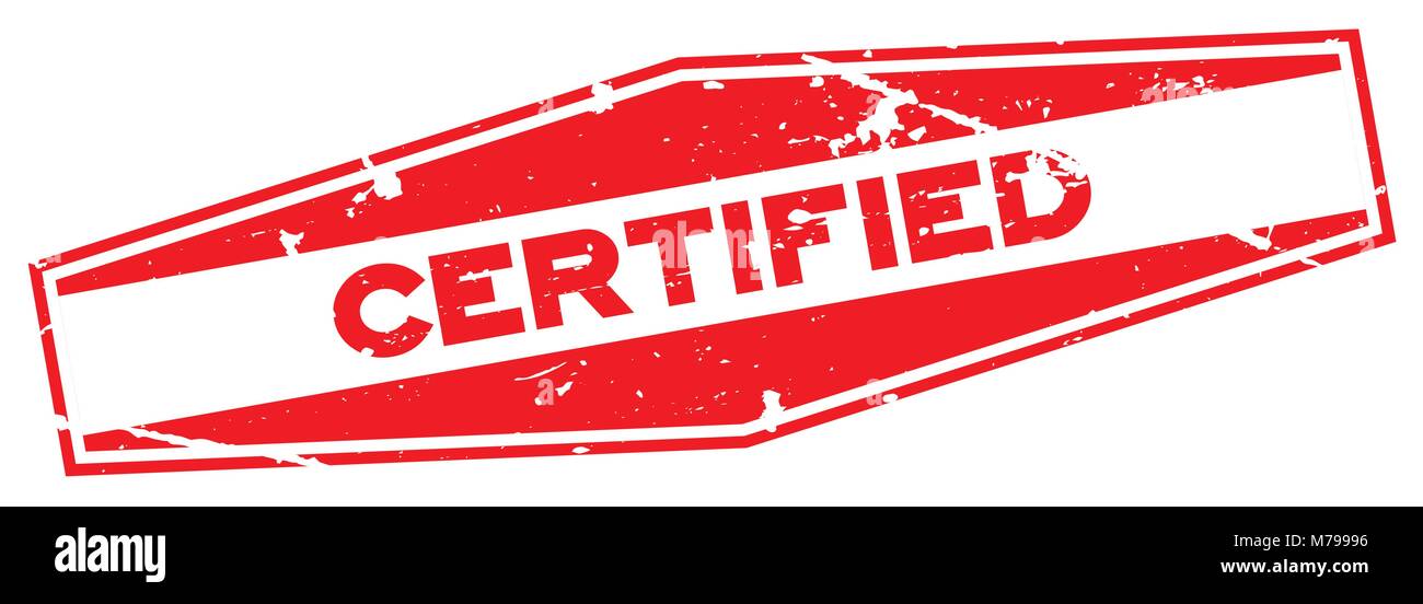 Grunge red certified hexagon rubber seal stamp on white background Stock Vector Image & Art - Alamy