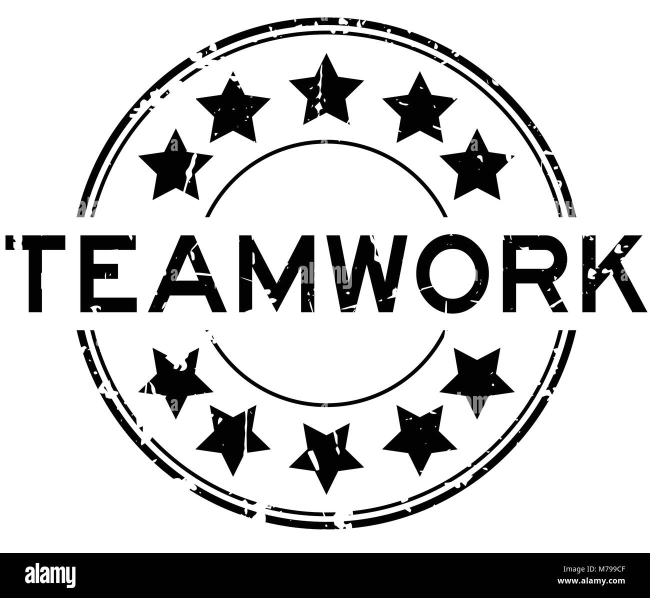 Grunge black teamwork word round rubber seal stamp on white background Stock Vector Image & Art ...