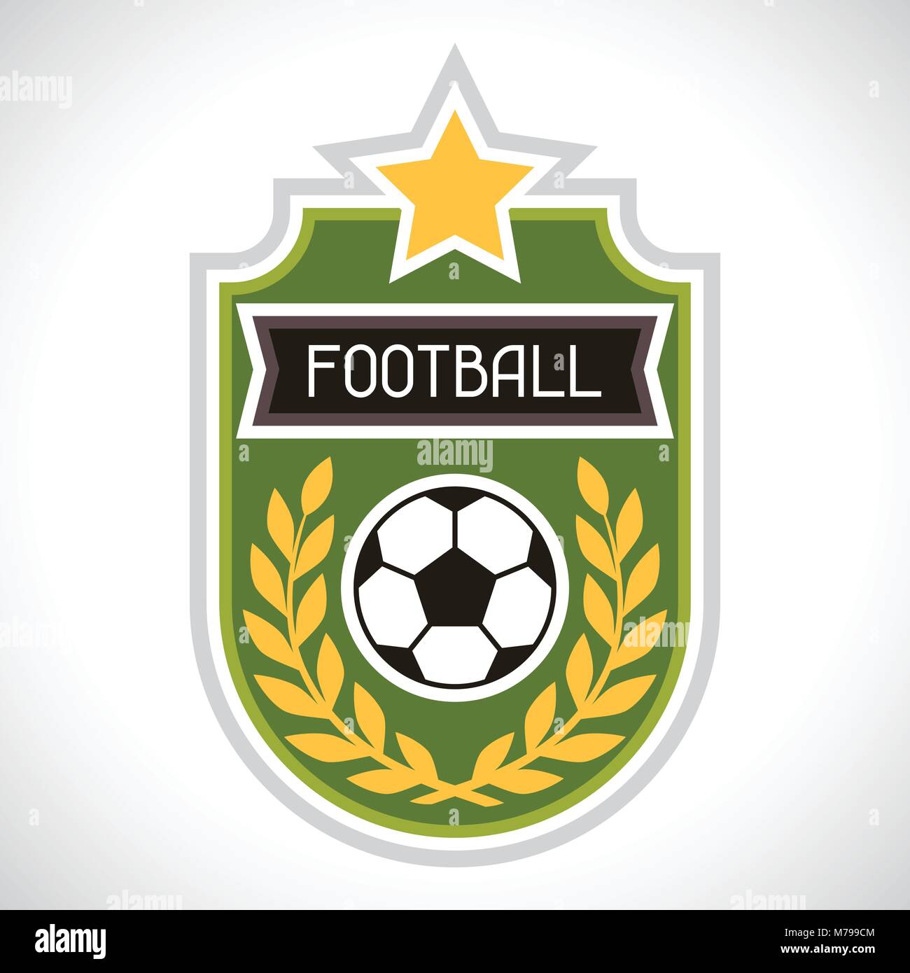 Sports illustration soccer football badge Stock Vector Image & Art - Alamy