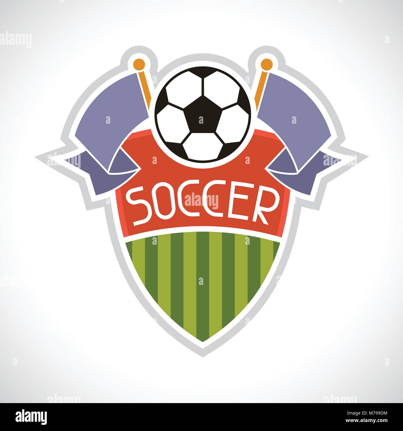 Sports illustration soccer football badge Stock Vector Image & Art - Alamy