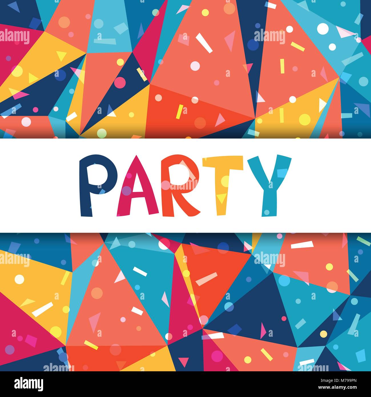Celebration party poster with shiny confetti Stock Vector Image & Art ...