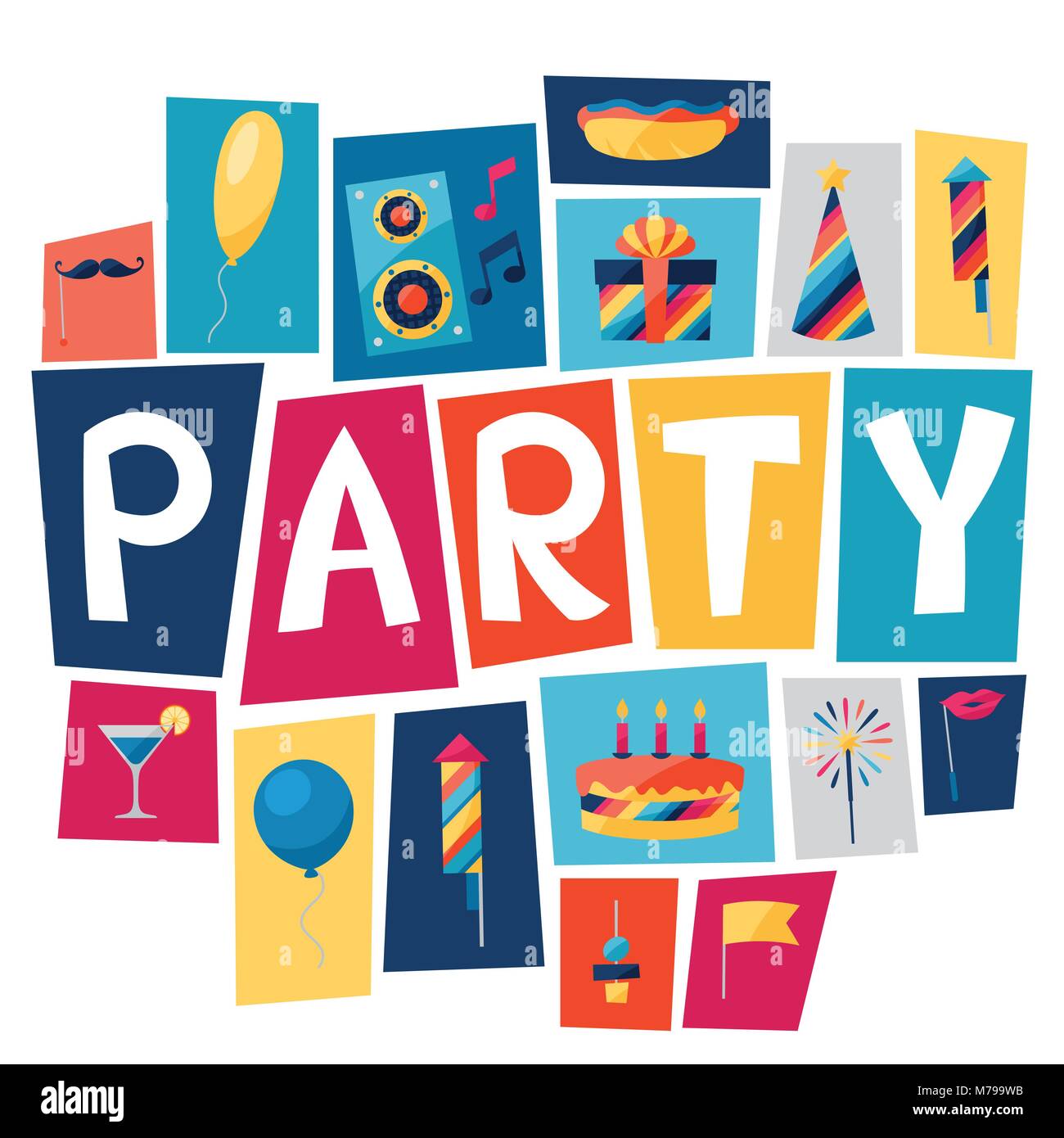 Party celebration icons Stock Vector Images - Alamy