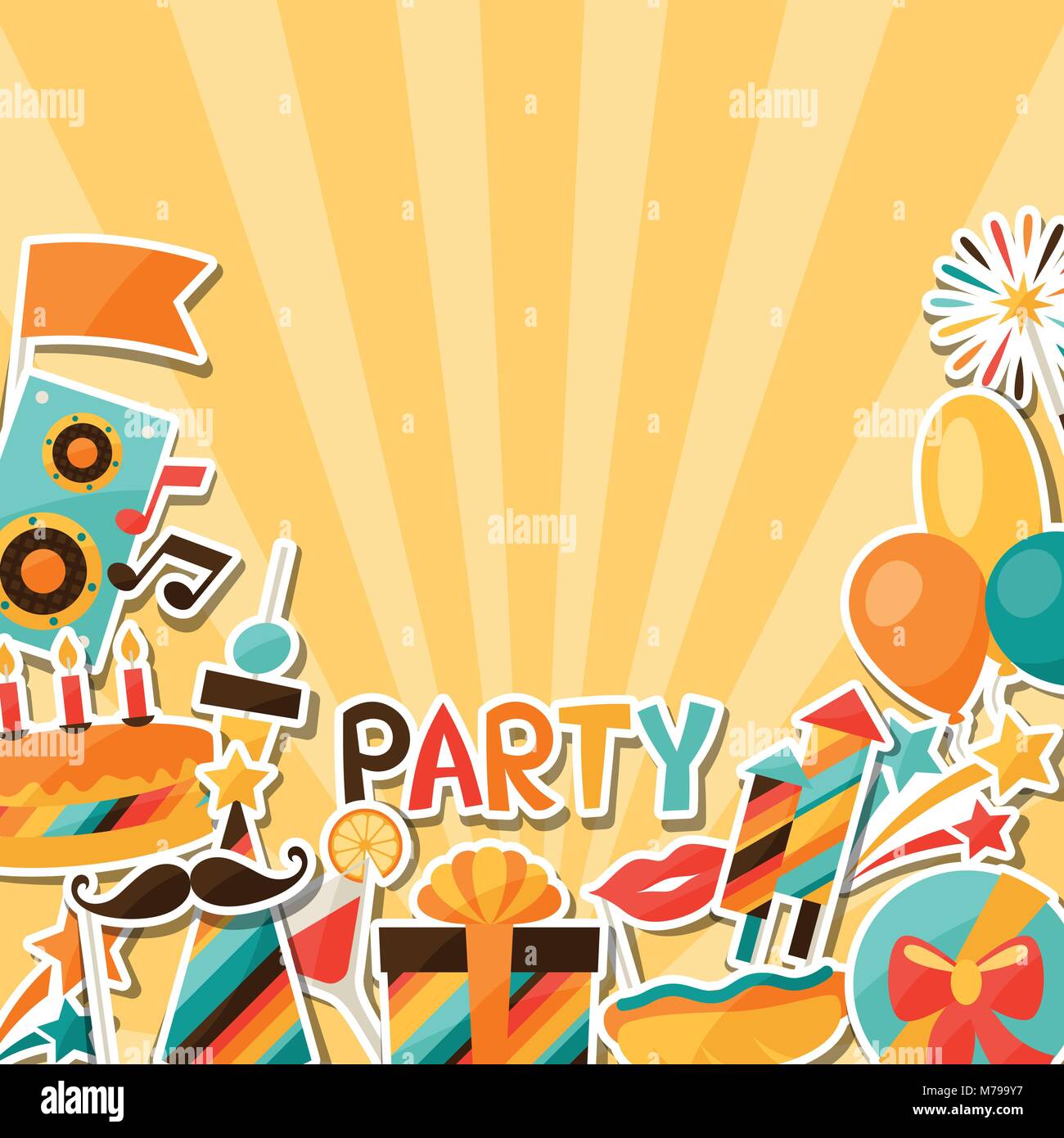 Happy birthday sticker hi-res stock photography and images - Alamy