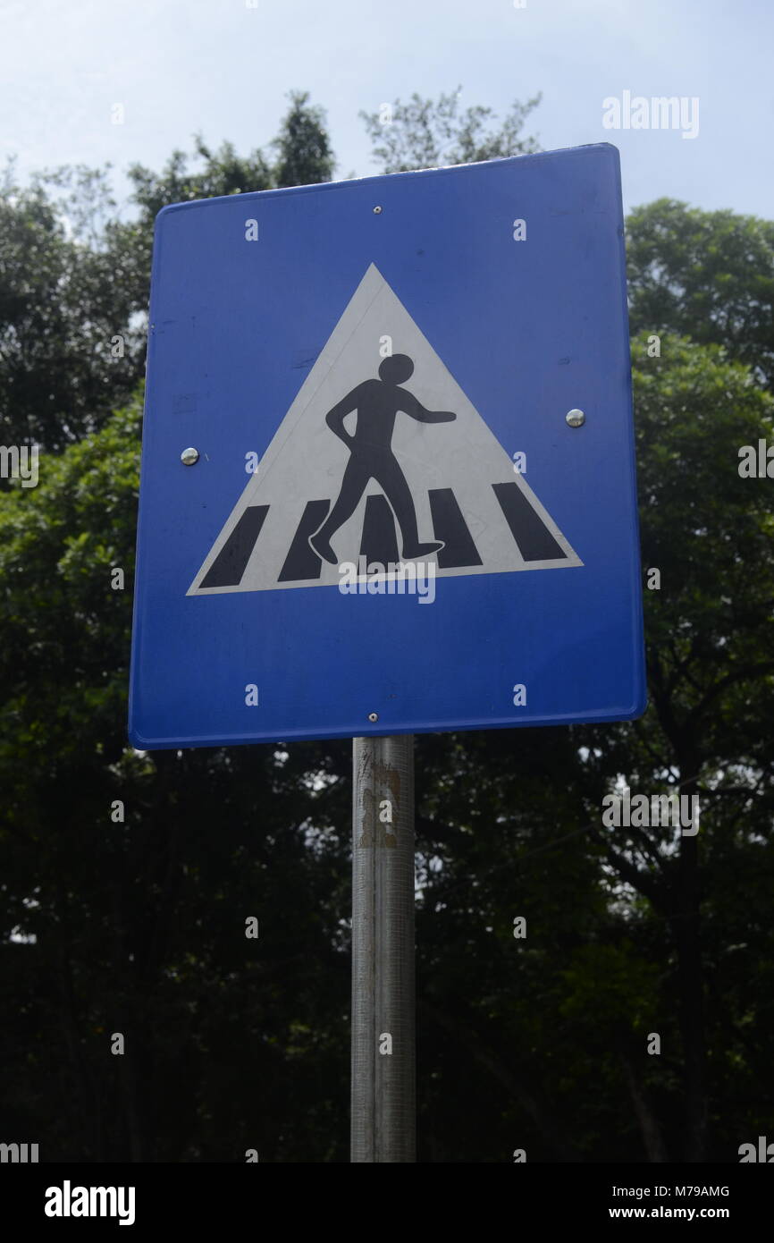 Crossing Road Sign Stock Photo - Alamy