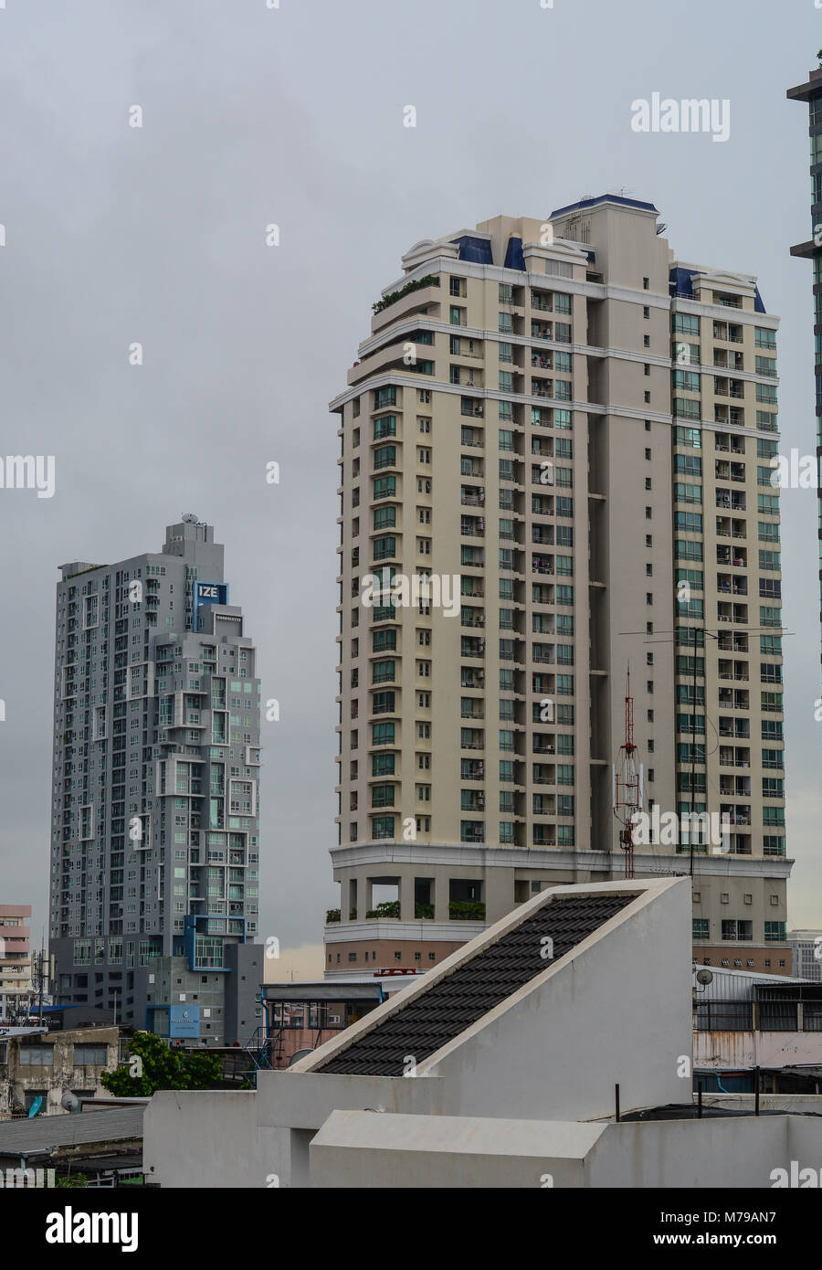 Bangkok, Thailand - Jun 17, 2016. Modern office buildings in Bangkok ...