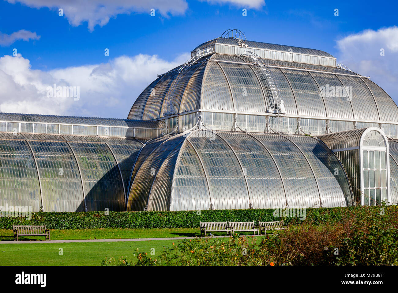 Victorian Palm House greenhouse at Kew Gardens botanical garden in ...