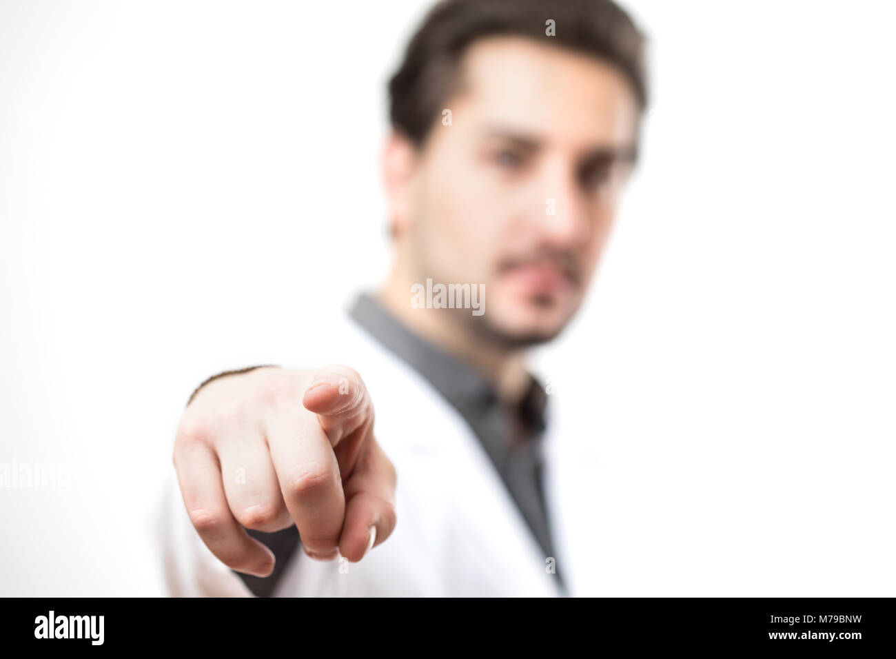 Doctor pointing viewer hi-res stock photography and images - Alamy