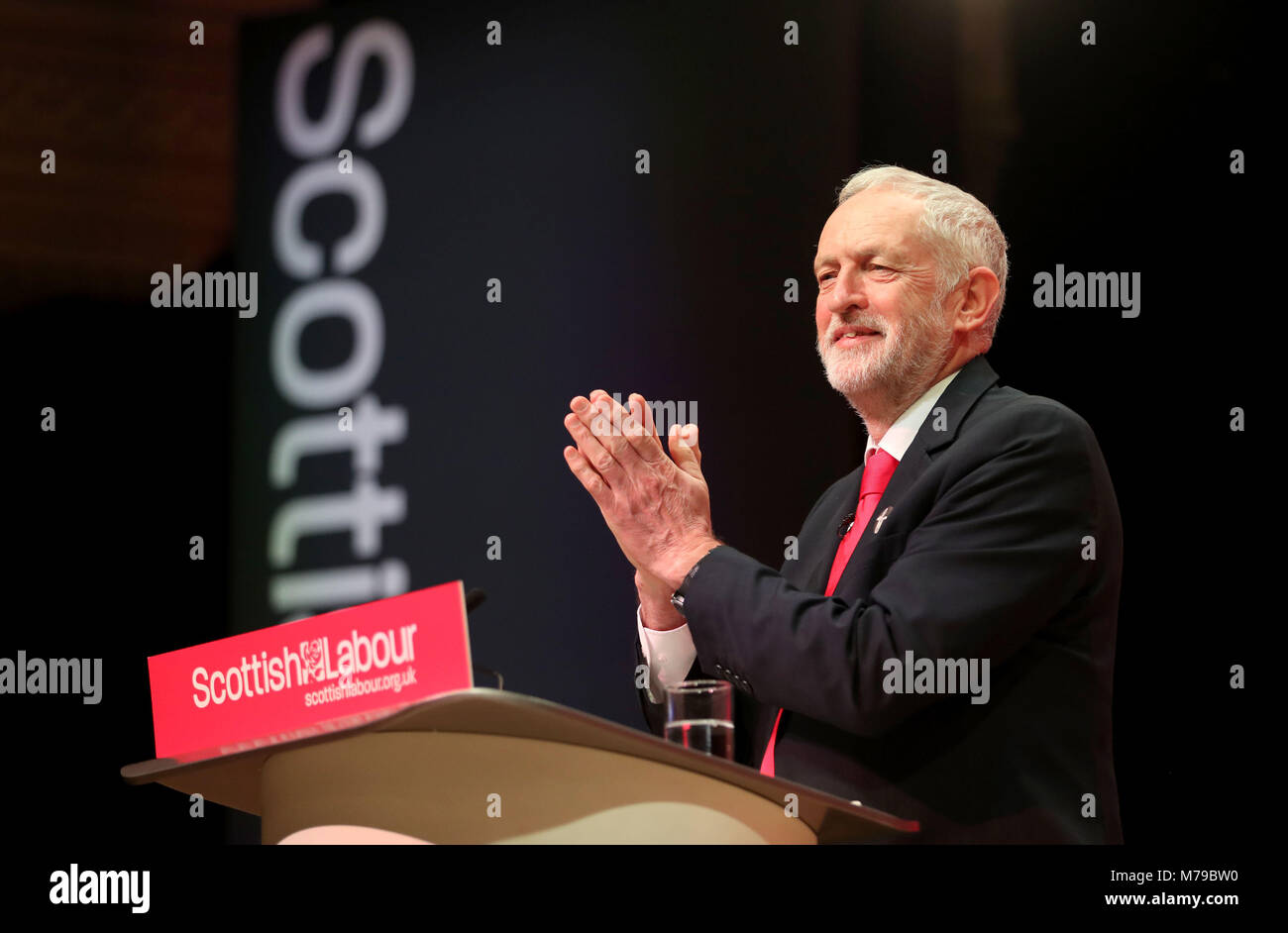 Labour leader Jeremy Corbyn speaking during the Scottish Labour ...