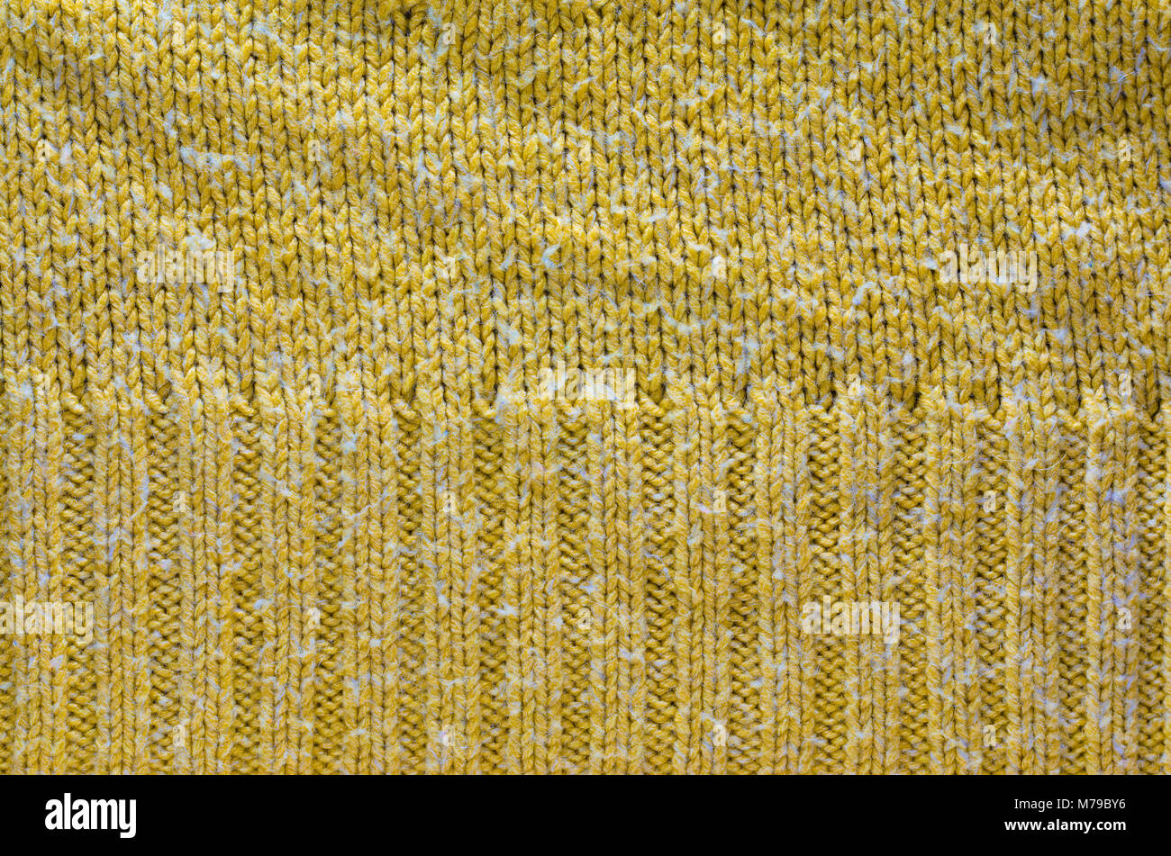 Yellow Texture of a Knitted Sweater with Two Types of Knitting. Knit ...