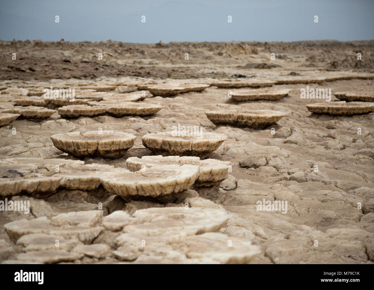 The volcanic landscape of dallol in the danakil depression, Afar region ...