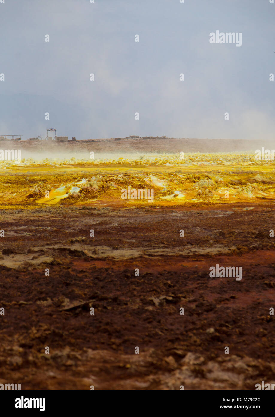 The colorful volcanic landscape of dallol in the danakil depression ...