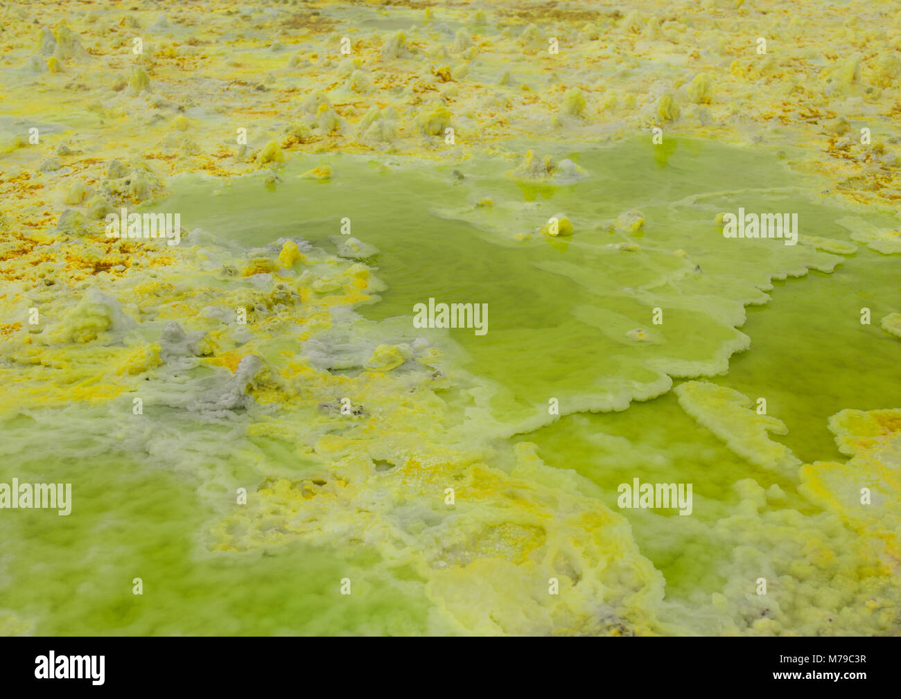 The colorful volcanic landscape of dallol in the danakil depression ...