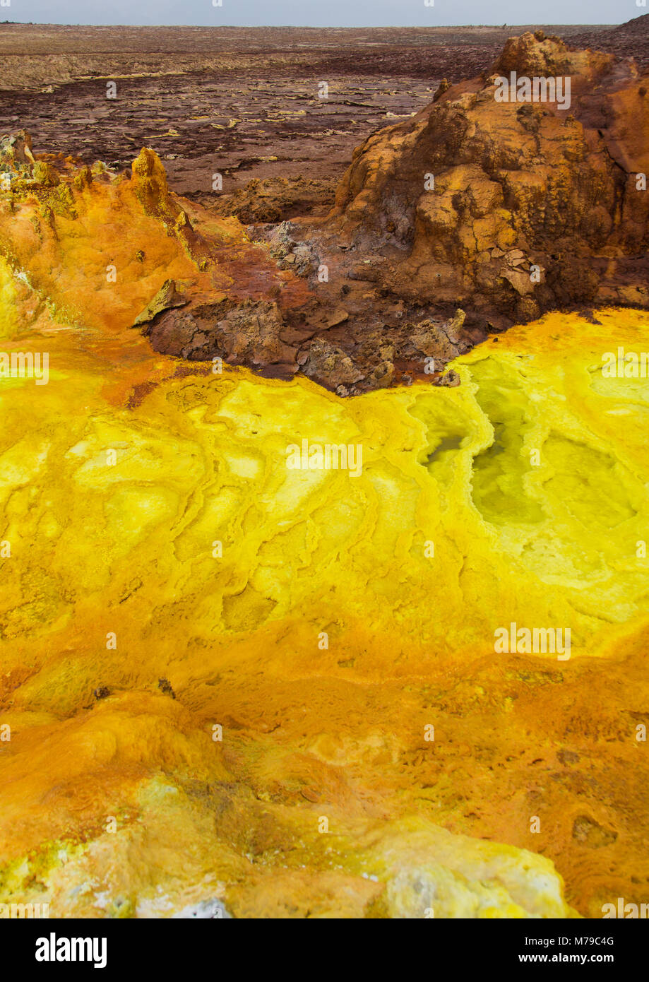 The colorful volcanic landscape of dallol in the danakil depression ...
