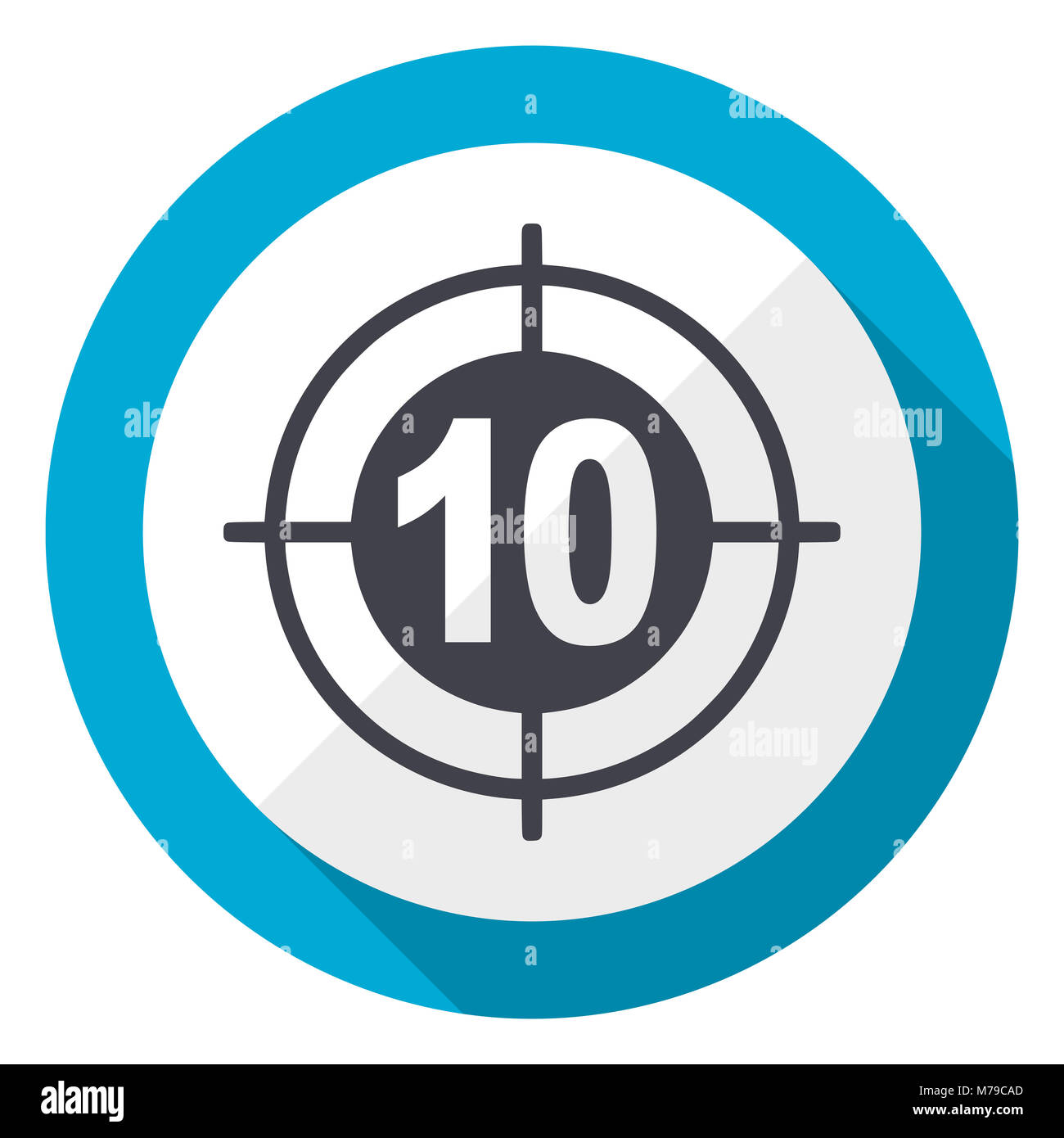 Target blue flat design web icon Stock Photo - Alamy