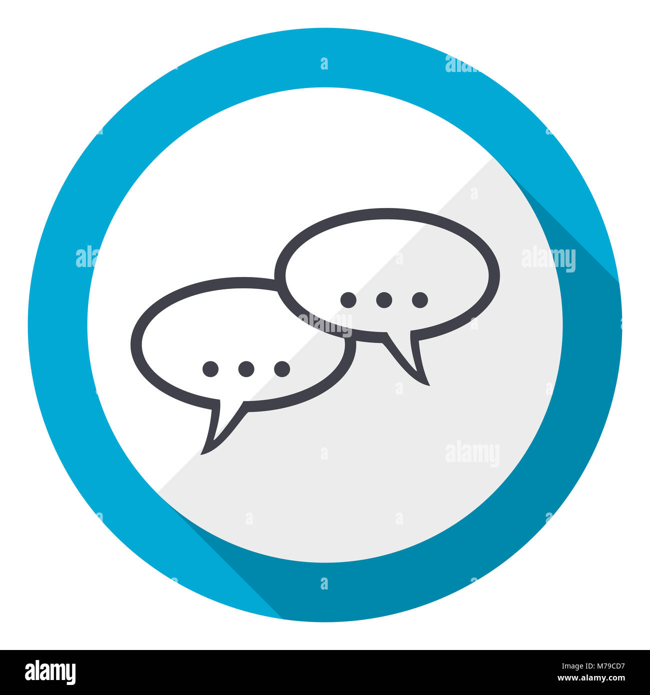 Forum blue flat design web icon Stock Photo - Alamy