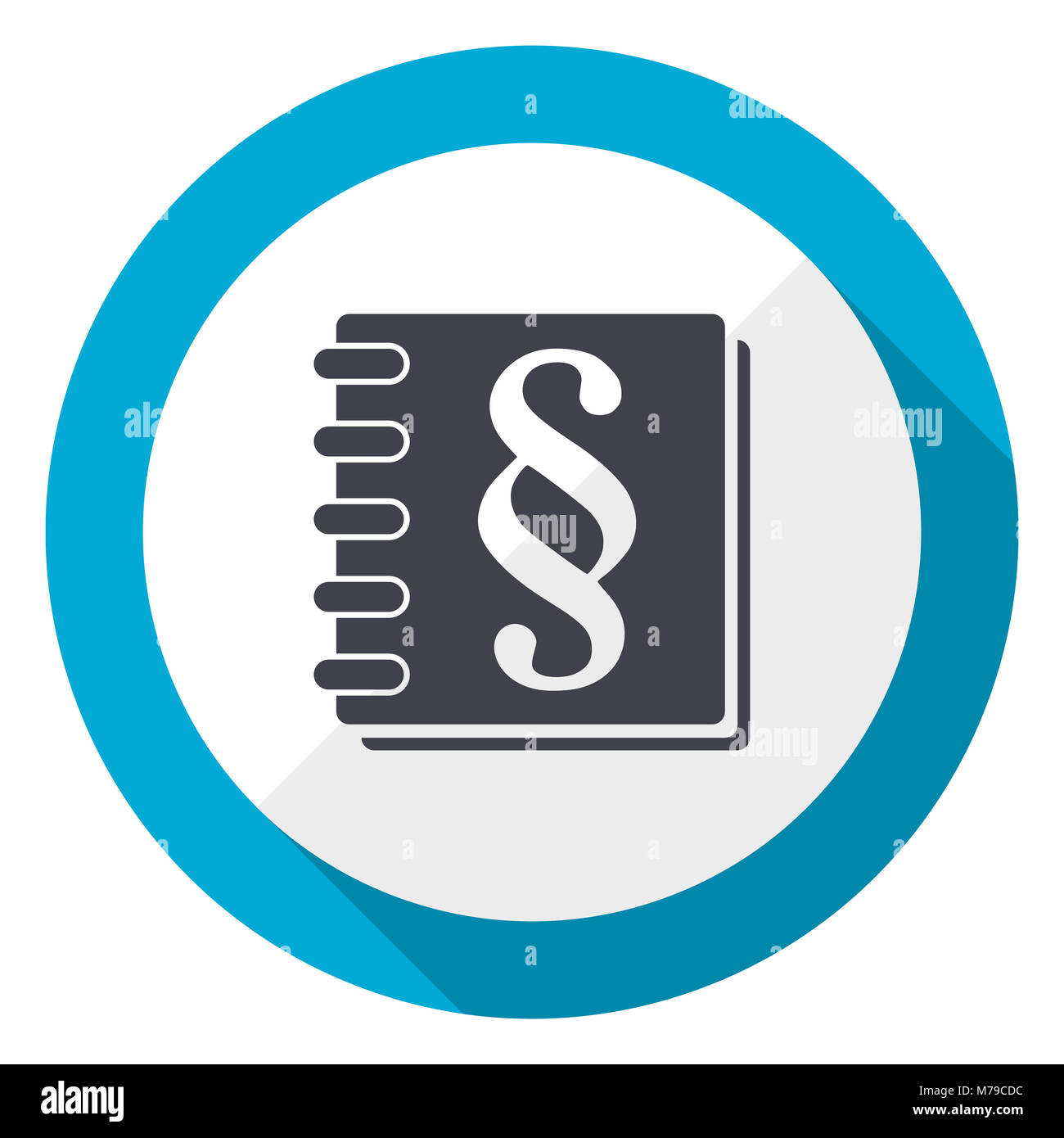 Law blue flat design web icon Stock Photo - Alamy