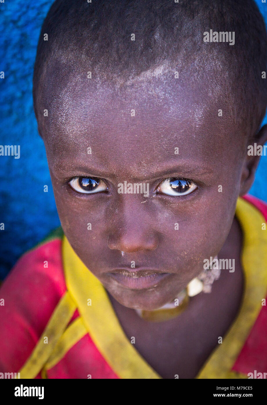 Portrait of an afar tribe boy, Afar region, Semera, Ethiopia Stock ...