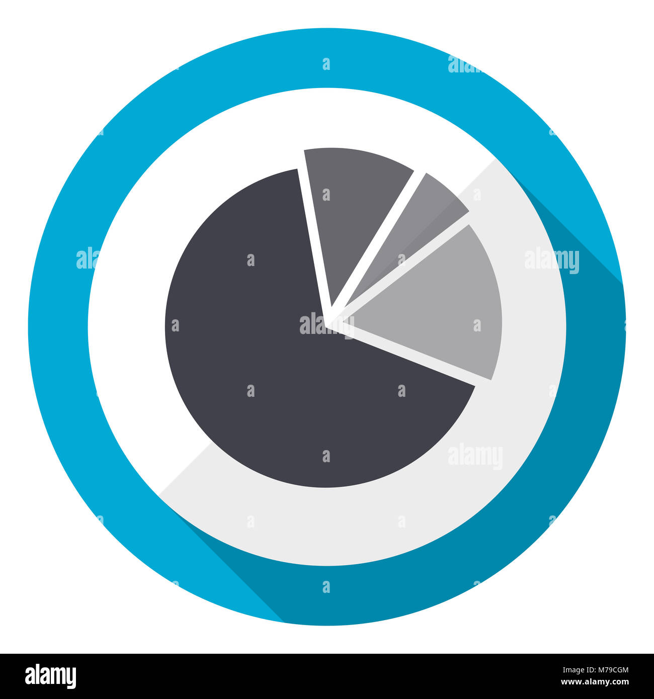 Diagram blue flat design web icon Stock Photo - Alamy