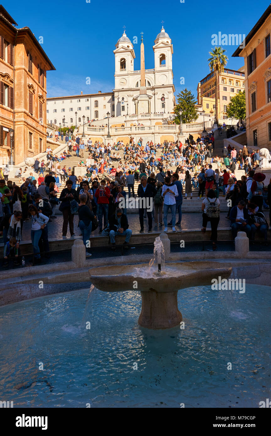 Rome, Italy - October 12, 2016: Spanish Steps in Rome, Italy Stock ...