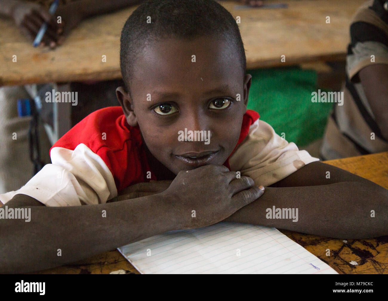 Young afar kid at school, Afar region, Semera, Ethiopia Stock Photo - Alamy