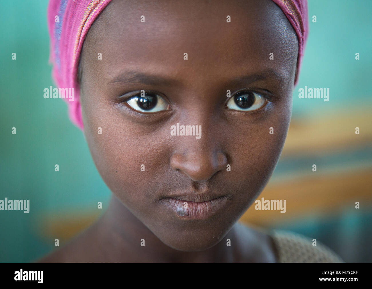 Young afar girl at school, Afar region, Semera, Ethiopia Stock Photo ...