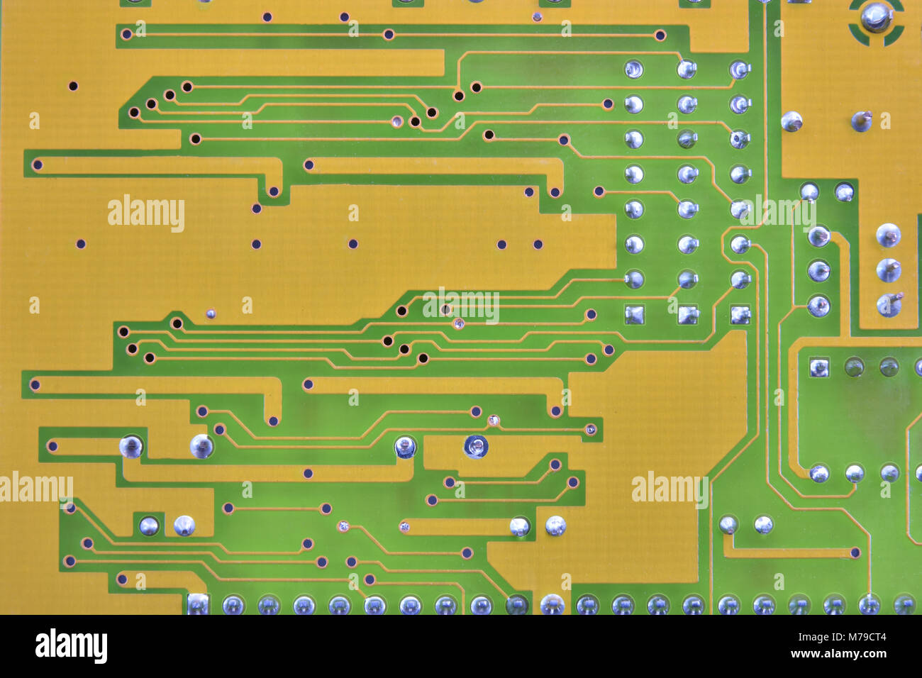 Close up of the backside of an electronic circuit board Stock Photo - Alamy