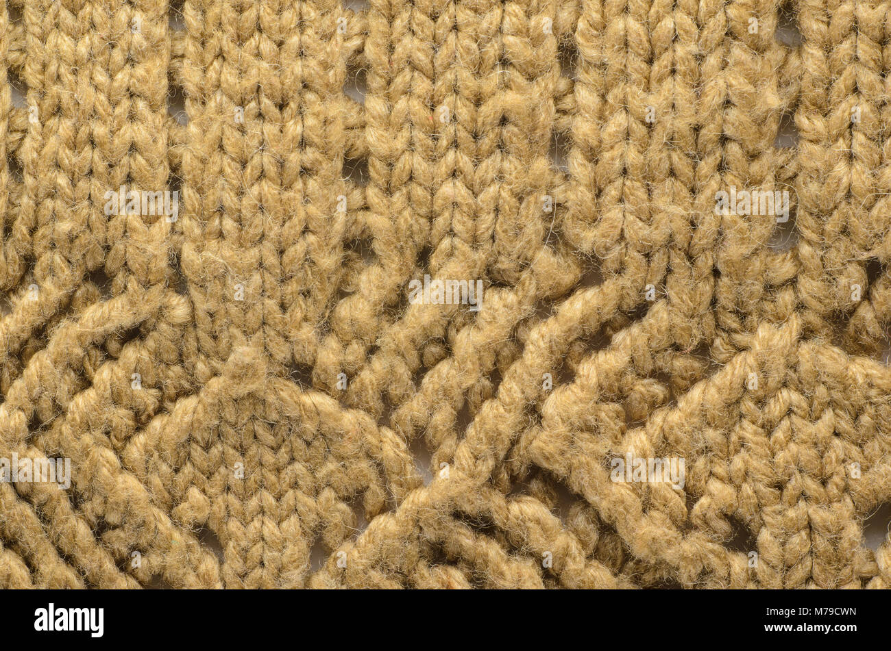 Beige Texture of a Knitted Sweater with Two Types of Knitting. Knit ...
