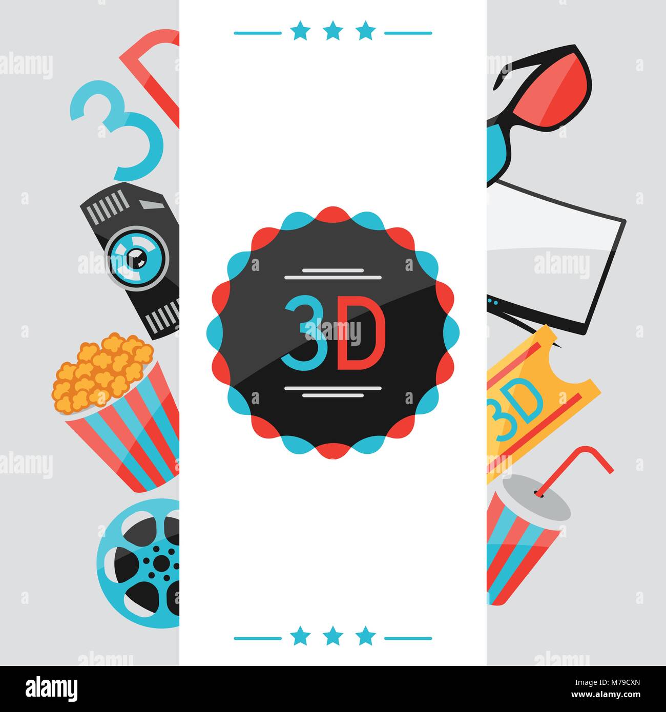 Background of movie elements and cinema icons Stock Vector Image & Art ...