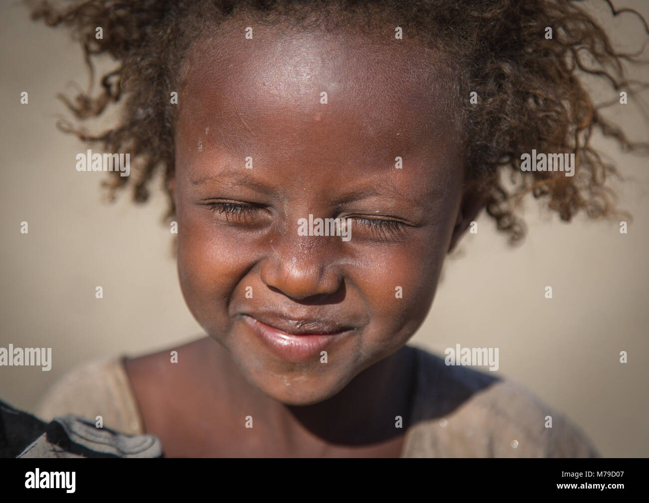 Portrait of an afar tribe girl, Afar region, Assayta, Ethiopia Stock ...