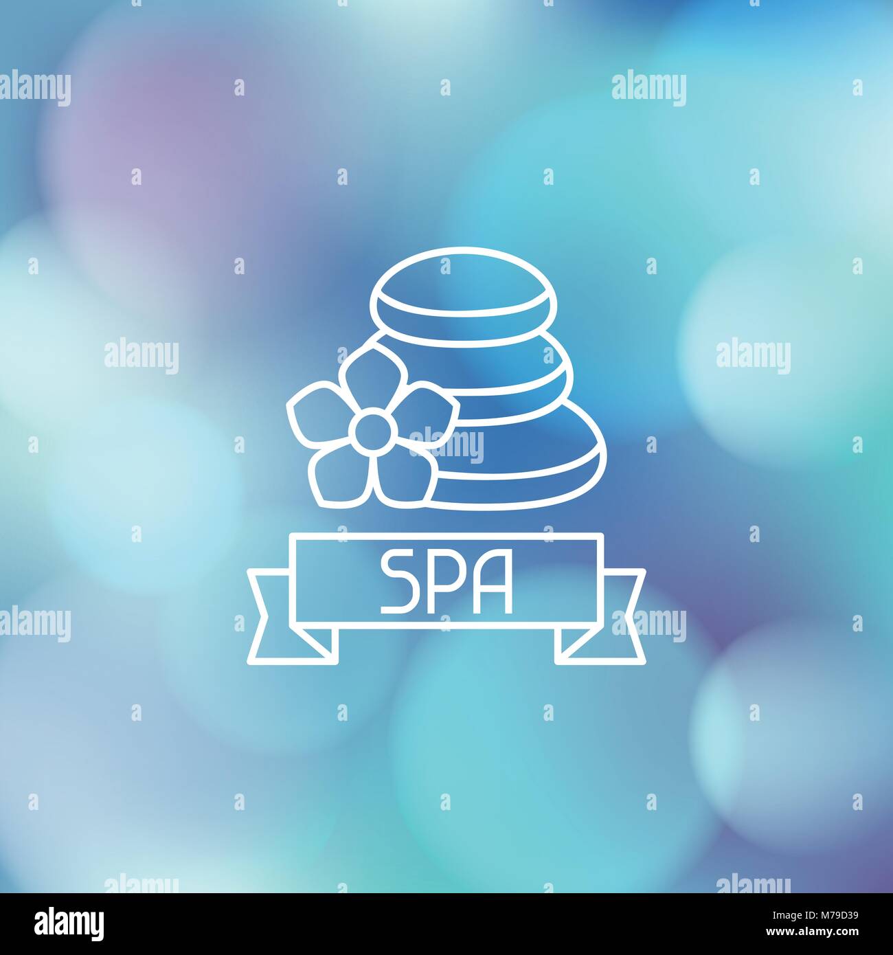 Spa wellness label on blurred background Stock Vector Image & Art - Alamy